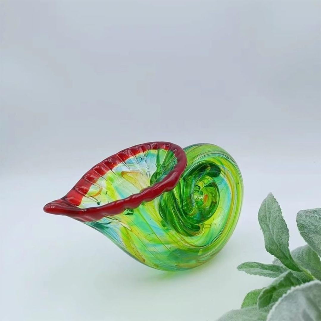 PGSP Glass Vase-Conch Shell Figurines Seashell Sculpture Decor,Flower ...