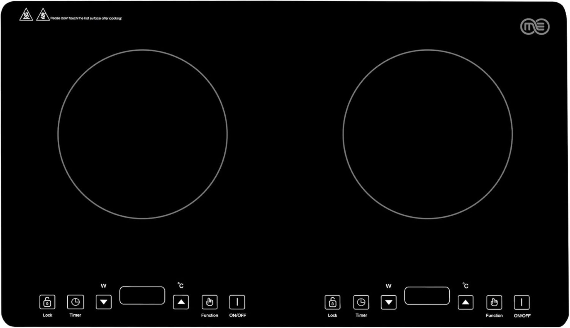PGSP Portable Double Induction Cooktop 2 Burner Electric Cooktop, Touch ...