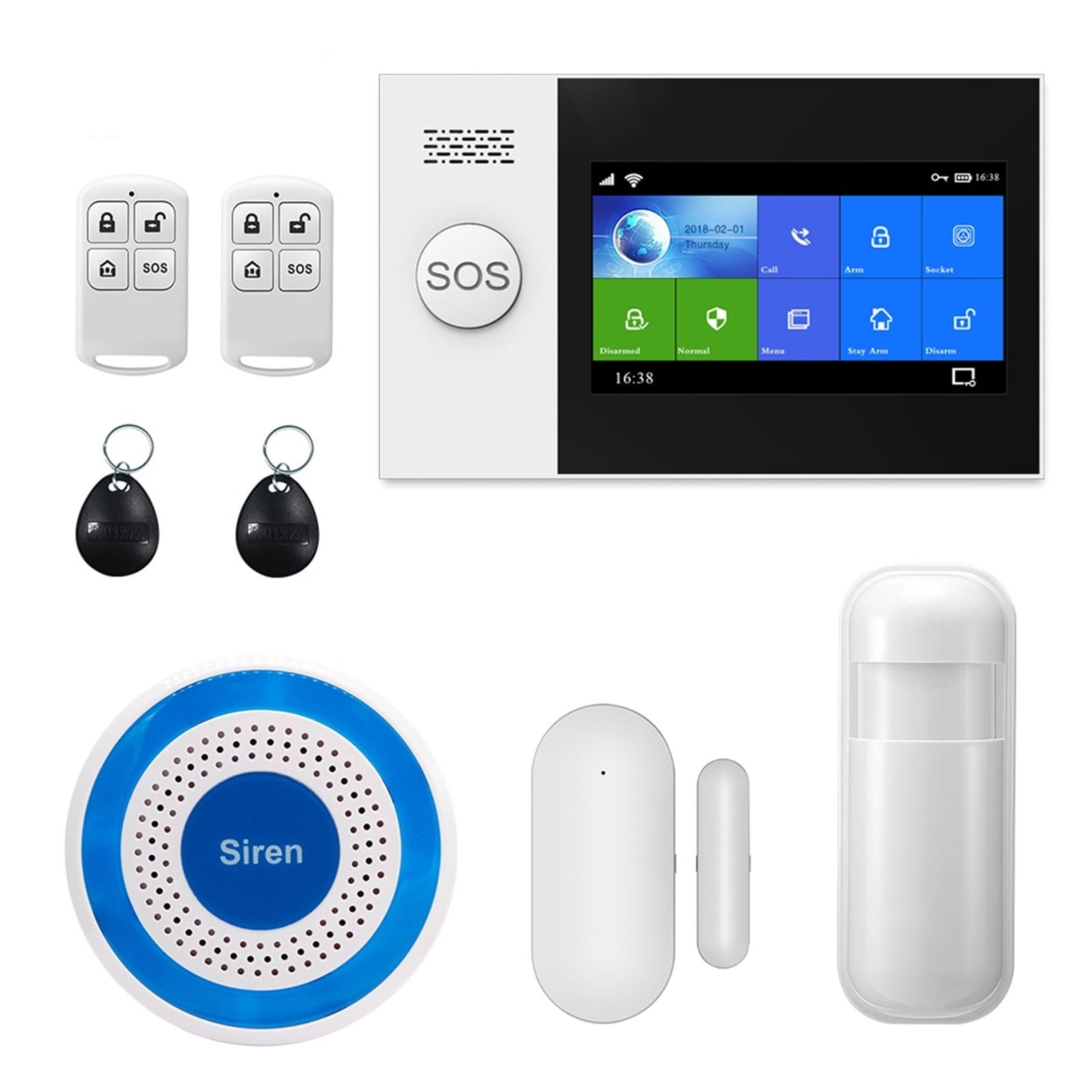 PGST Wireless Home GSM Security Alarm System Burglar Home Security With ...