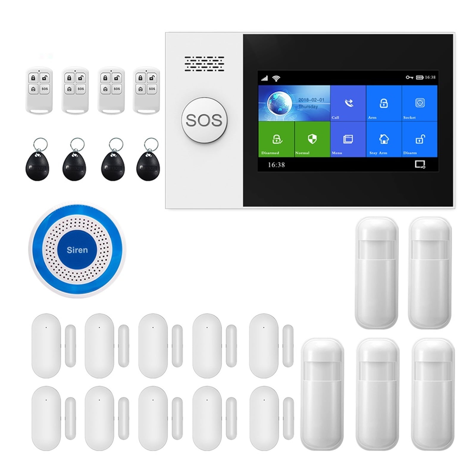 PGST Wireless Home GSM Security Alarm System Burglar Home Security With ...