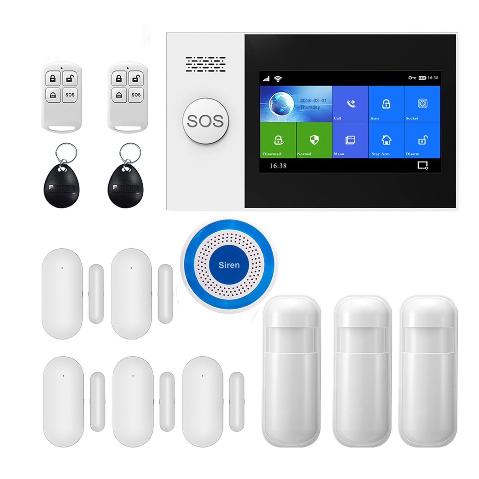 PGST Wireless Home GSM Security Alarm System Burglar Home Security With ...