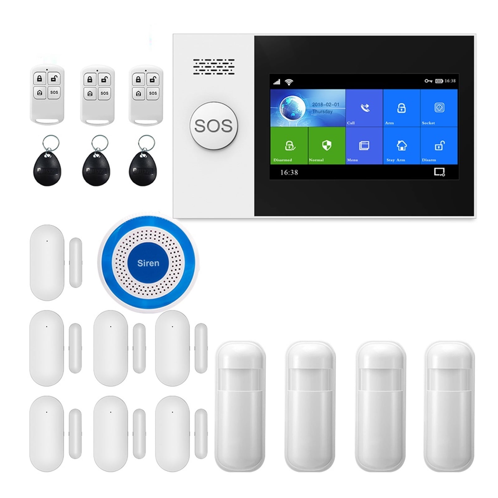 PGST Wireless Home GSM Security Alarm System Burglar Home Security With ...