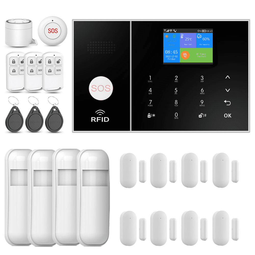 PGST Wireless WiFi 4G Alarm System for Home Security, Door Alarms for ...