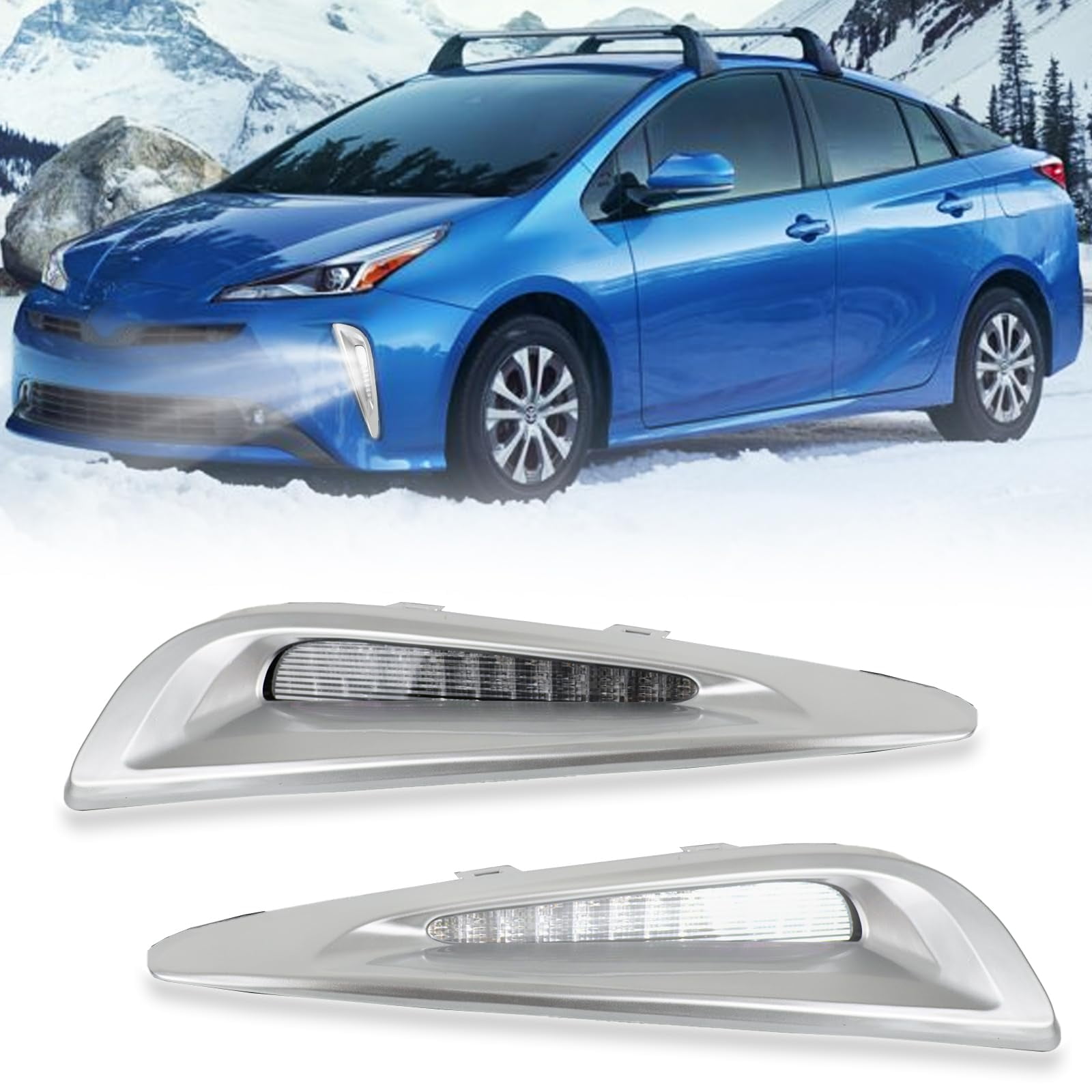 PGTOPONE Switchback White/Amber LED Front Bumper Light Daytime Running ...