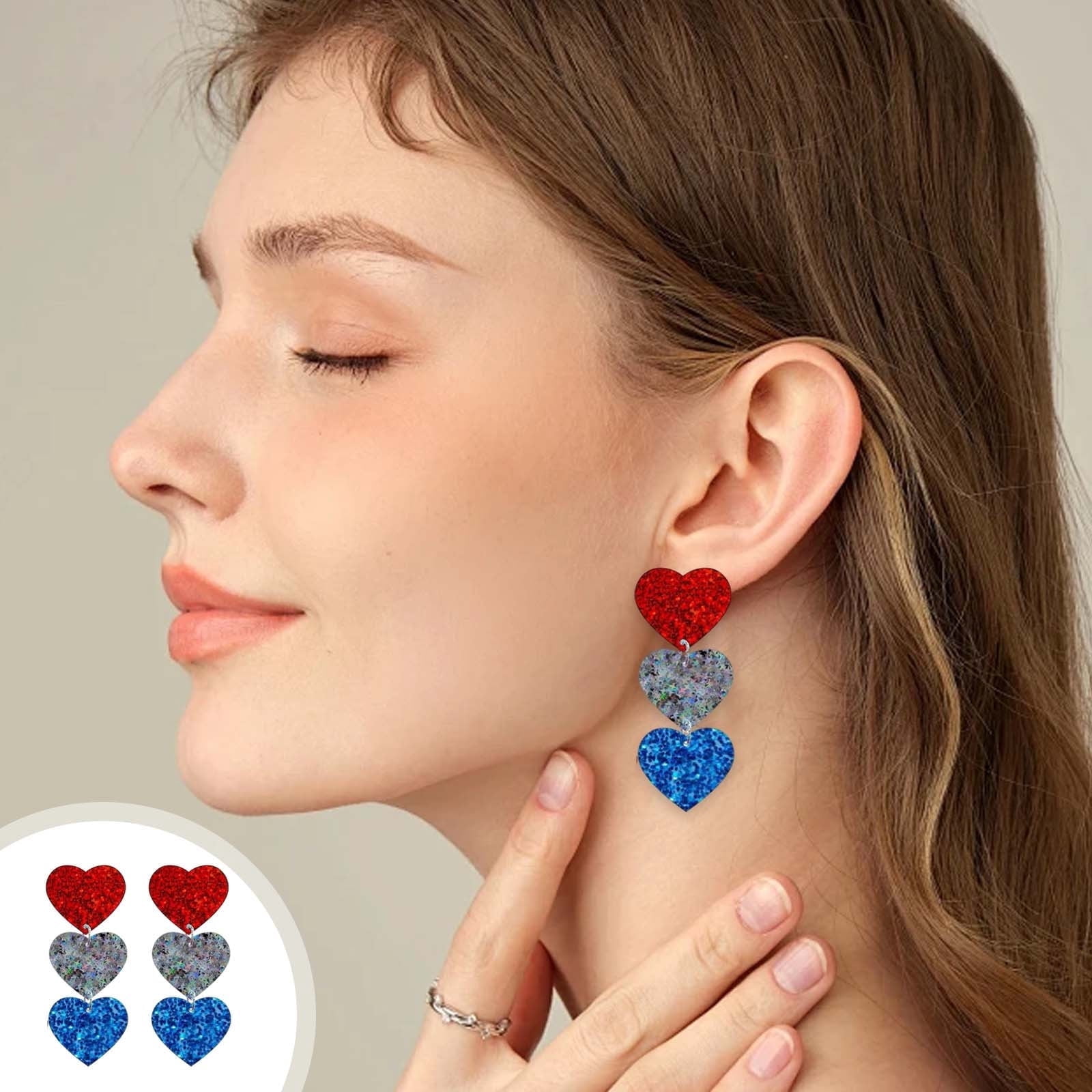 PGYONG 4th Of July Dangle Earrings for Americana Style Independence Day ...