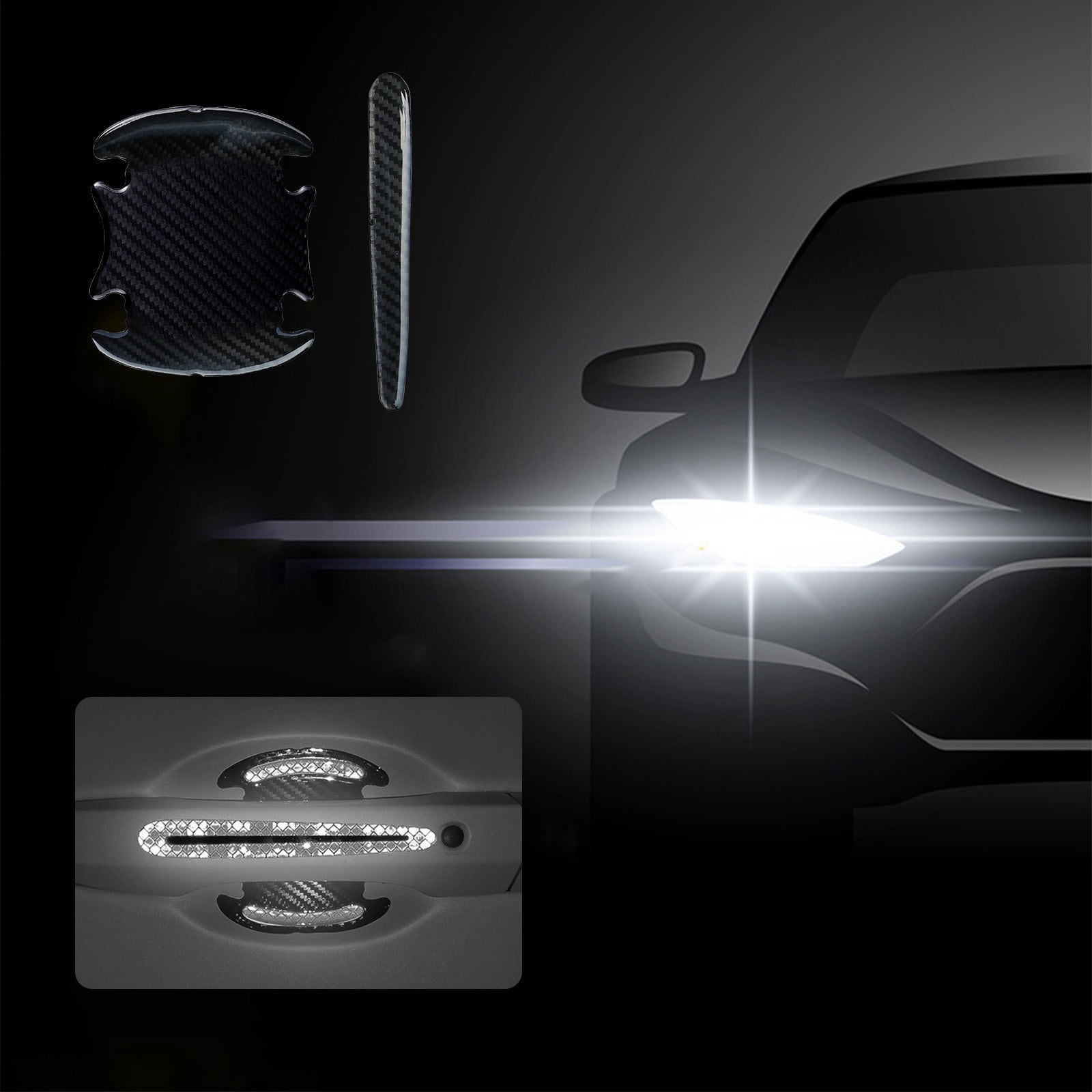 PGYONG Car Door Handle Protection Film Reflective Invisible Door Bowl ...