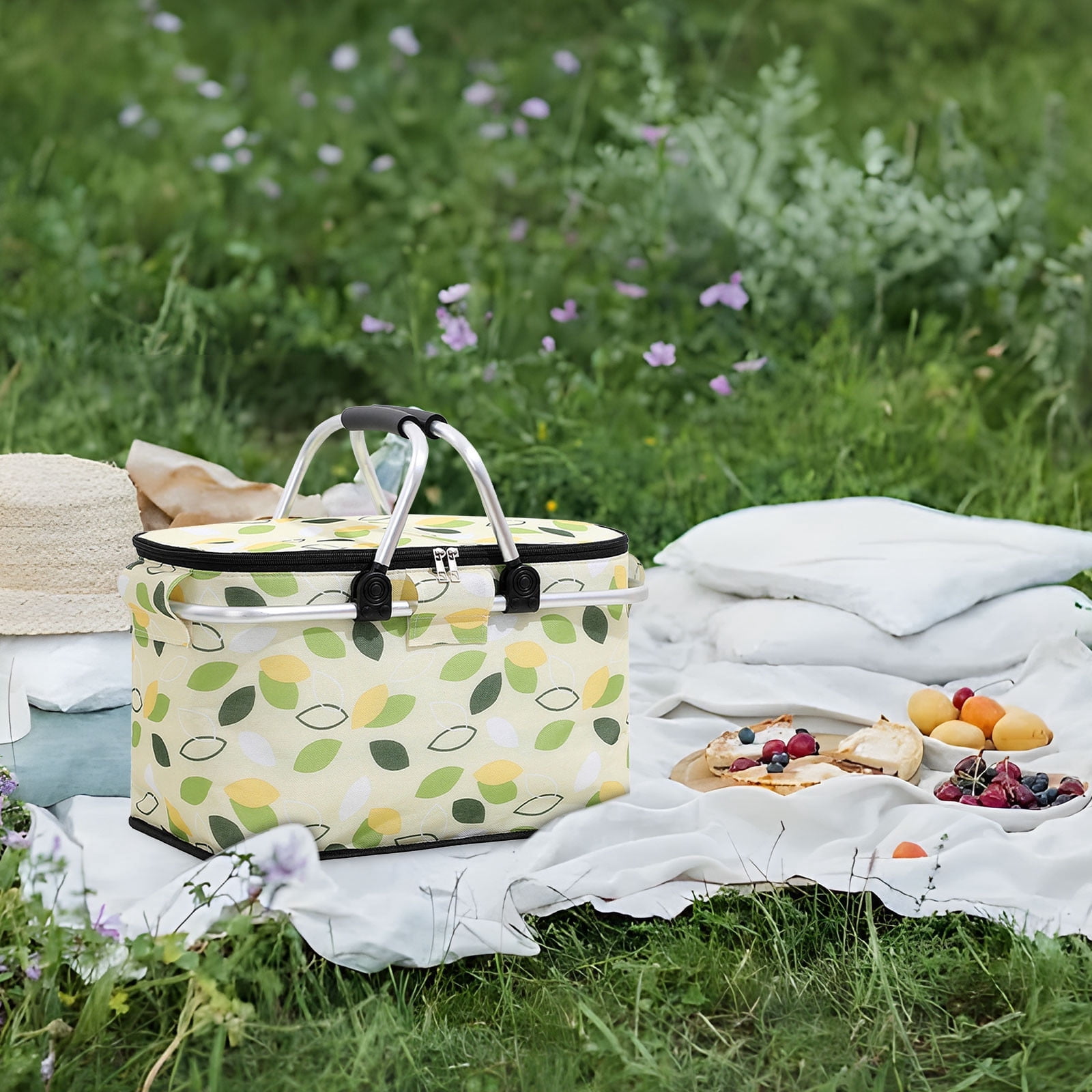 PGYONG Insulated Cooler Bag Food Storage Picnic Basket Large Camping ...
