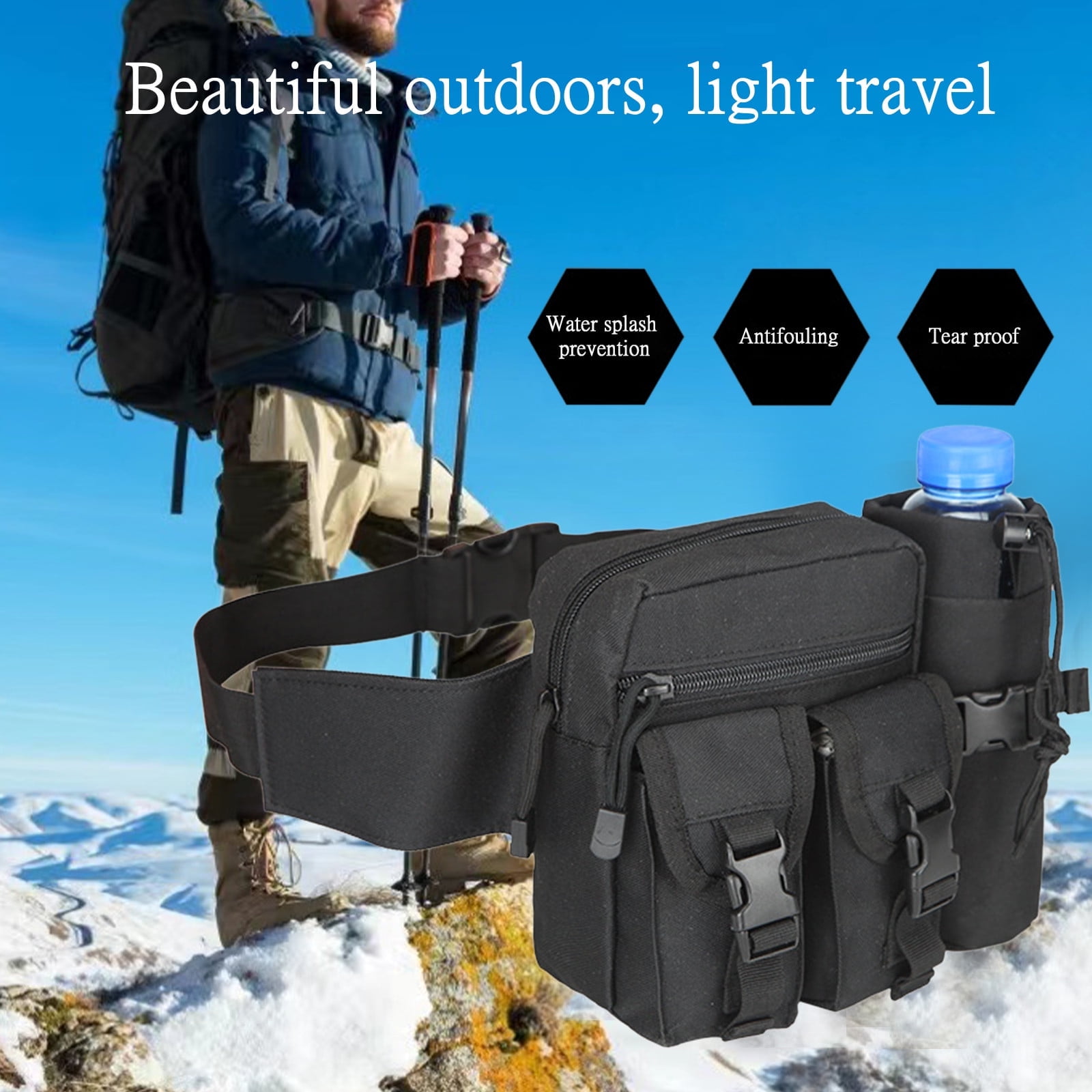 PGYONG Multi Functional Waist Pack,Single Shoulder Hip Belt Bag Packs ...