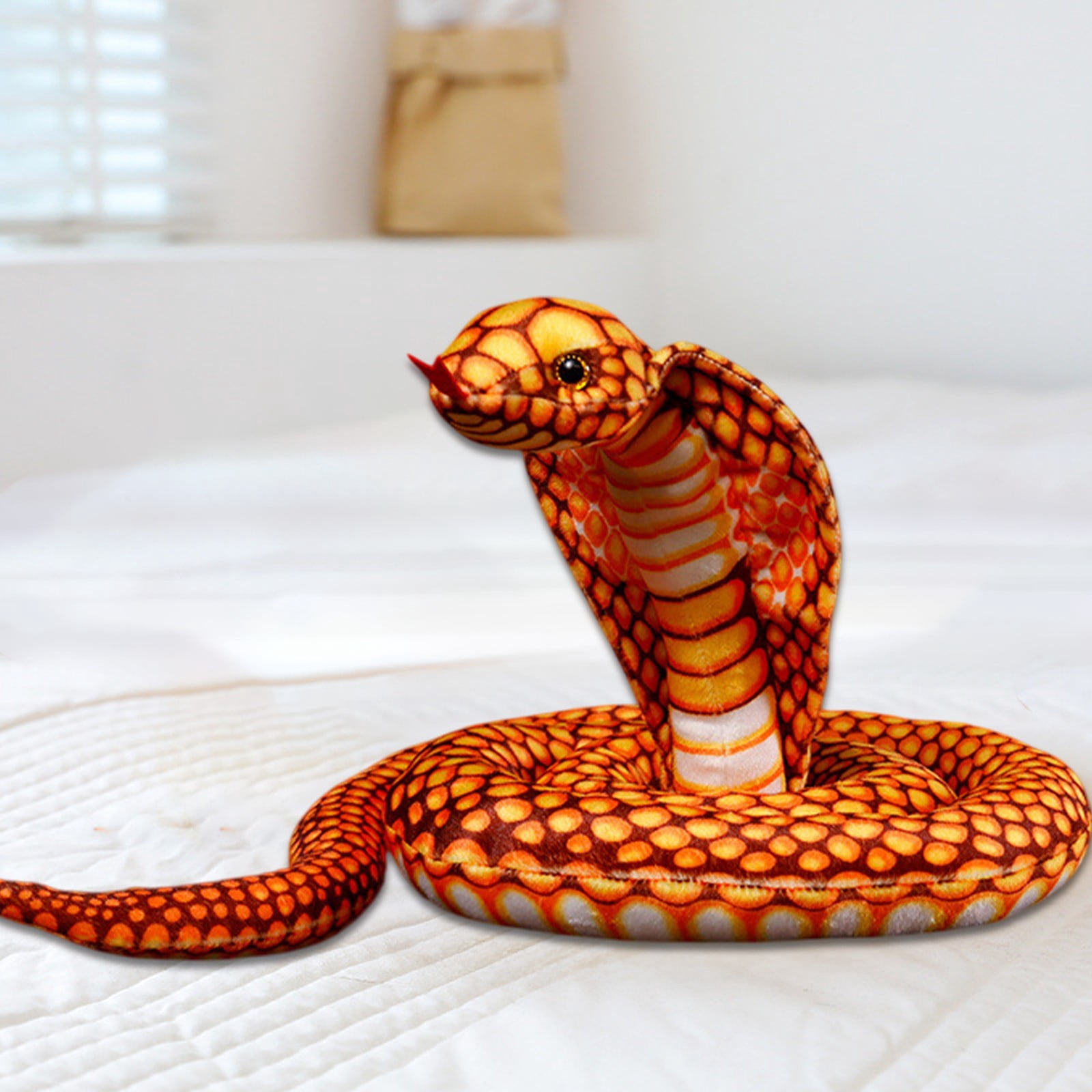 PGYONG Realistic Snake Plush Toy with Lifelike Eyes,Soft Stuffed Animal ...
