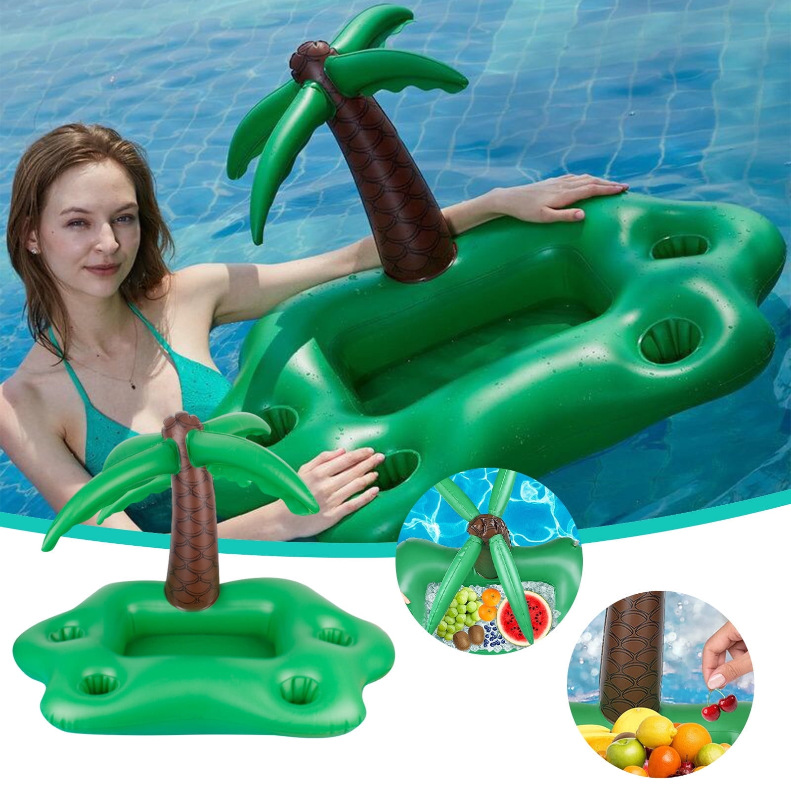PGYONG Inflatable Tree and Small Umbrella Ice Tray Four-hole Cup,Inflatable Rafts,Water Pool ...