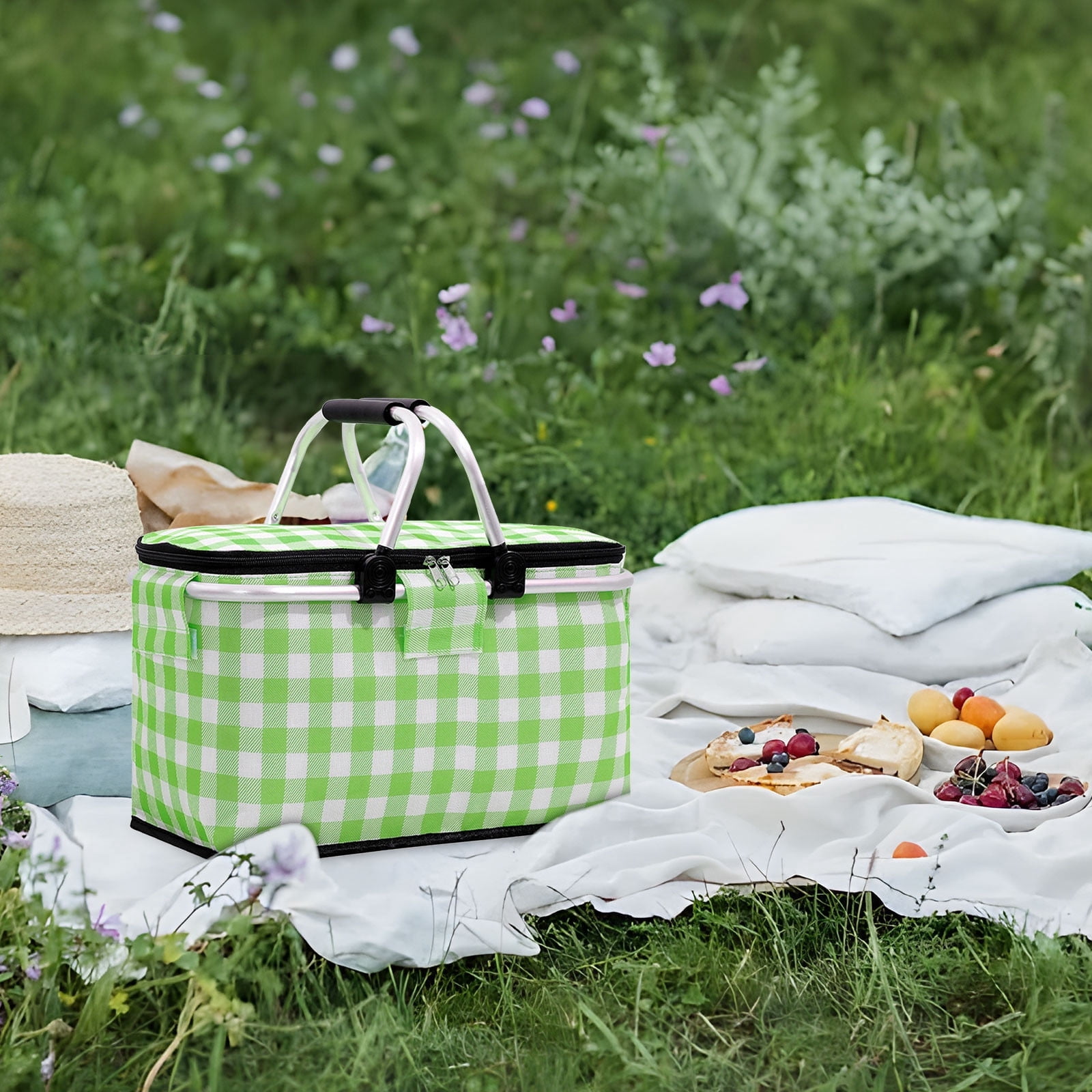 PGYONG Insulated Cooler Bag Food Storage Picnic Basket Large Camping ...
