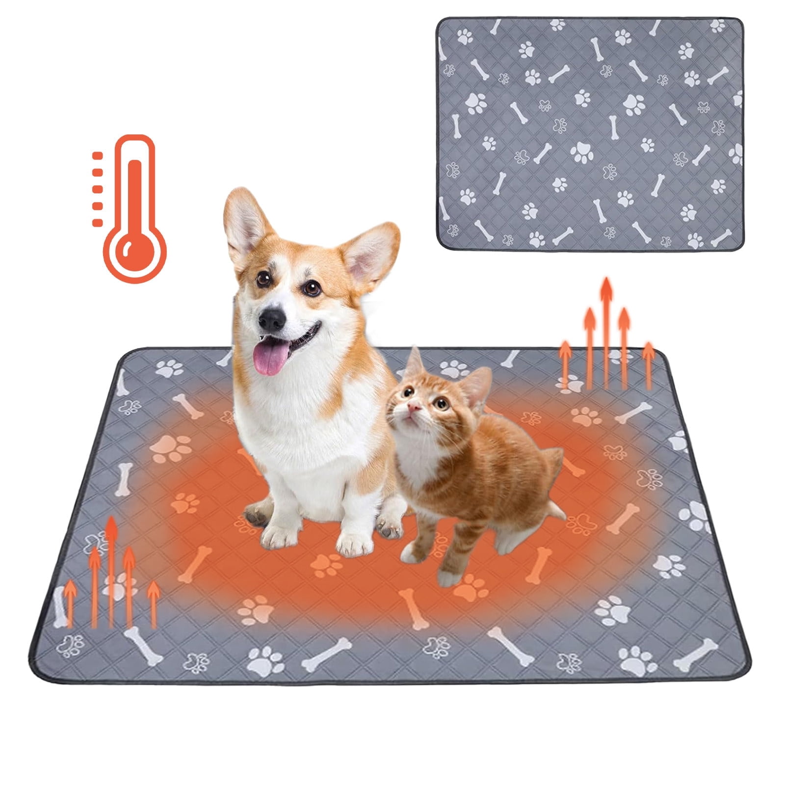 PGYONG Self Heating Cat Pad Self Warming Cat Bed 27.5" x 19.6" Thermal ...