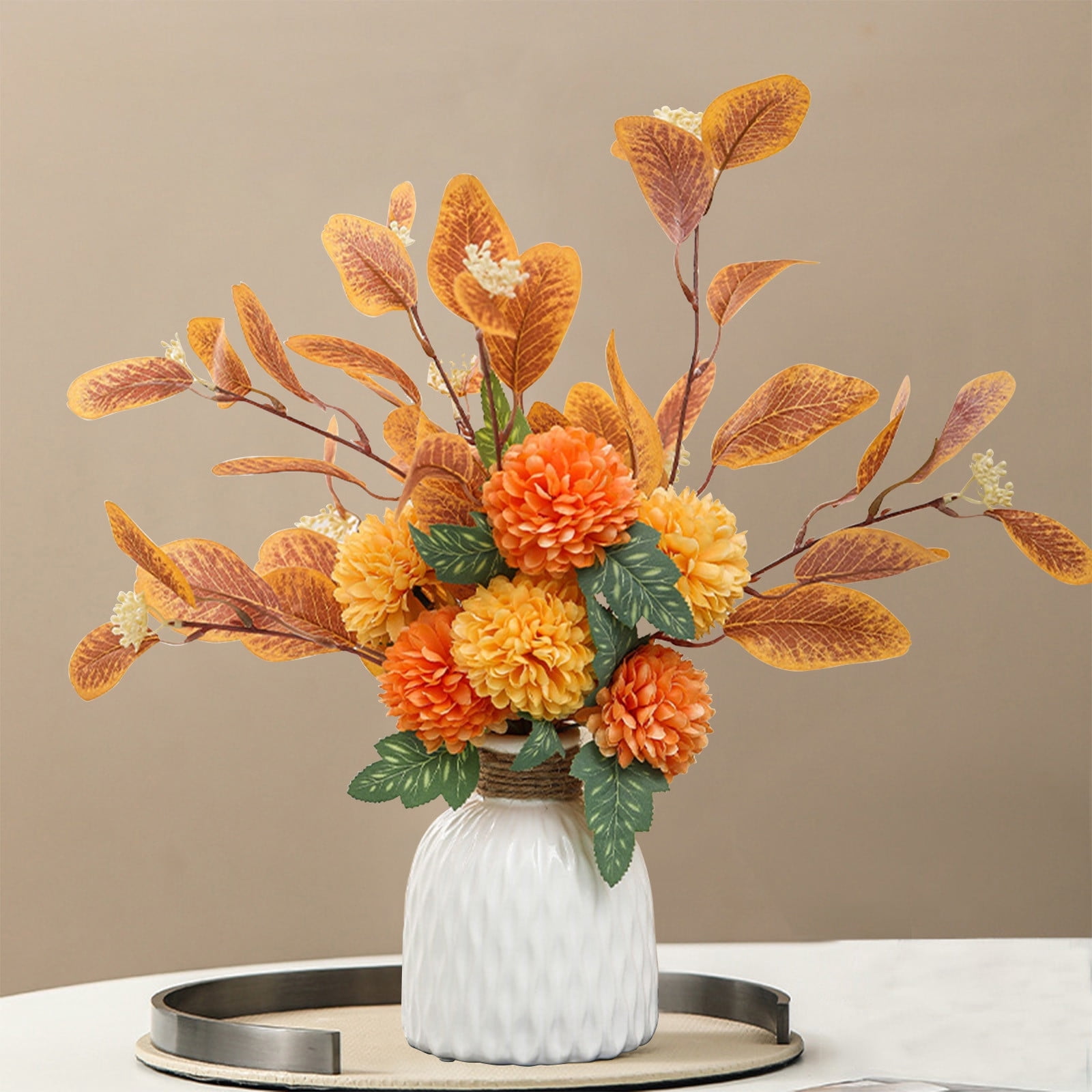 PGYONG Simulation Flower Bouquet Ceramic Vase Arrangement Dining Table ...