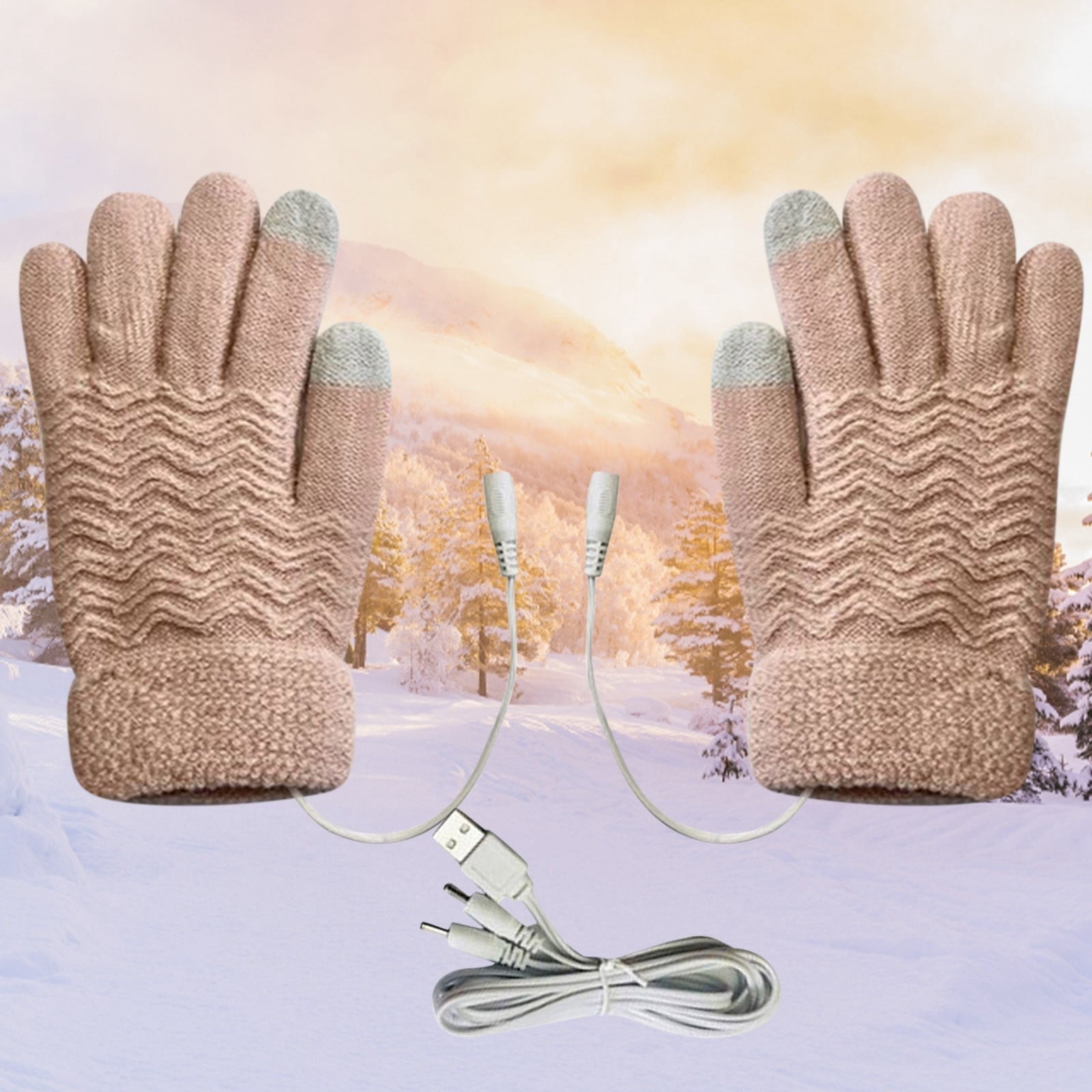 PGYONG Women & Men USB Heated Gloves Touchscreen Winter Warm Full ...