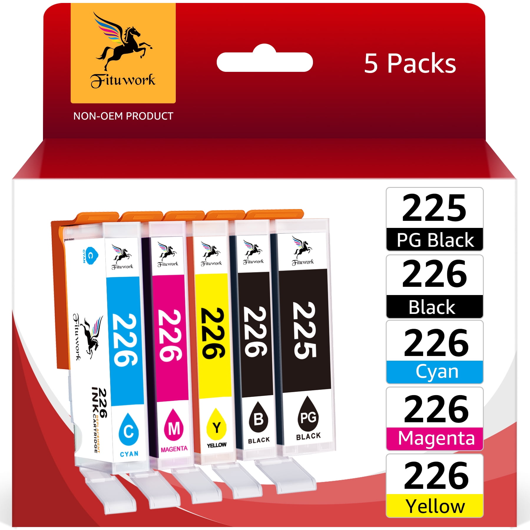 PGi-225 CLI-226 Ink Cartridge Compatible for Canon PIXMA iX6520 MX885 ...
