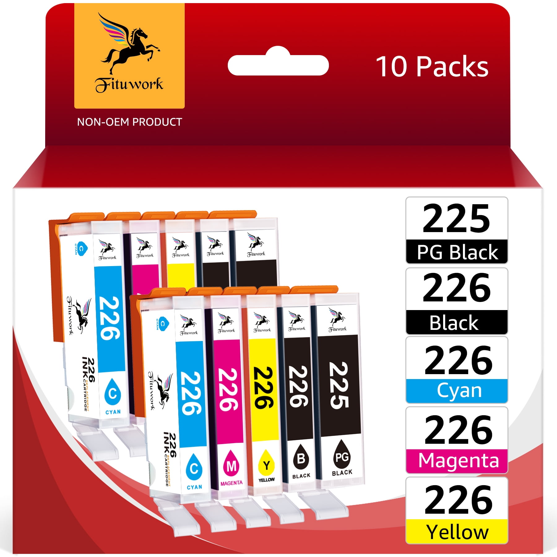 PGi-225 CLI-226 Ink Cartridges Repalcement for Canon PGi-225 and CLI ...