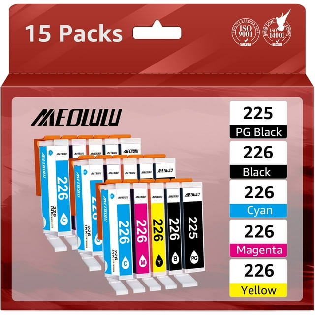 PGi-225 and CLT-226 ink Cartridges Repalcement for Canon PIXMA MX882 ...