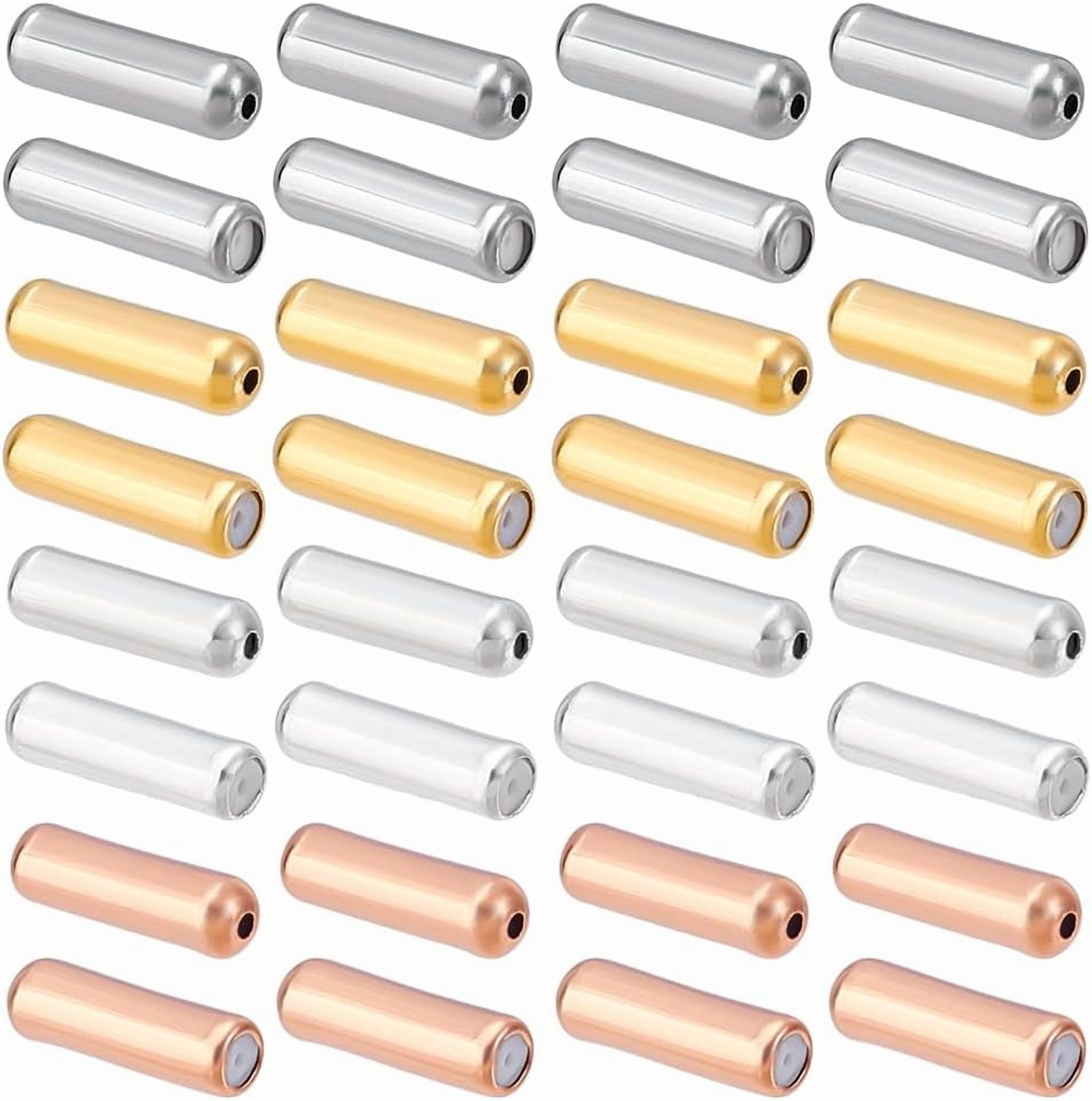 PH 120pcs 4 Colors Pin End Caps Brass Brooch Pin Stick Backing Lapel ...