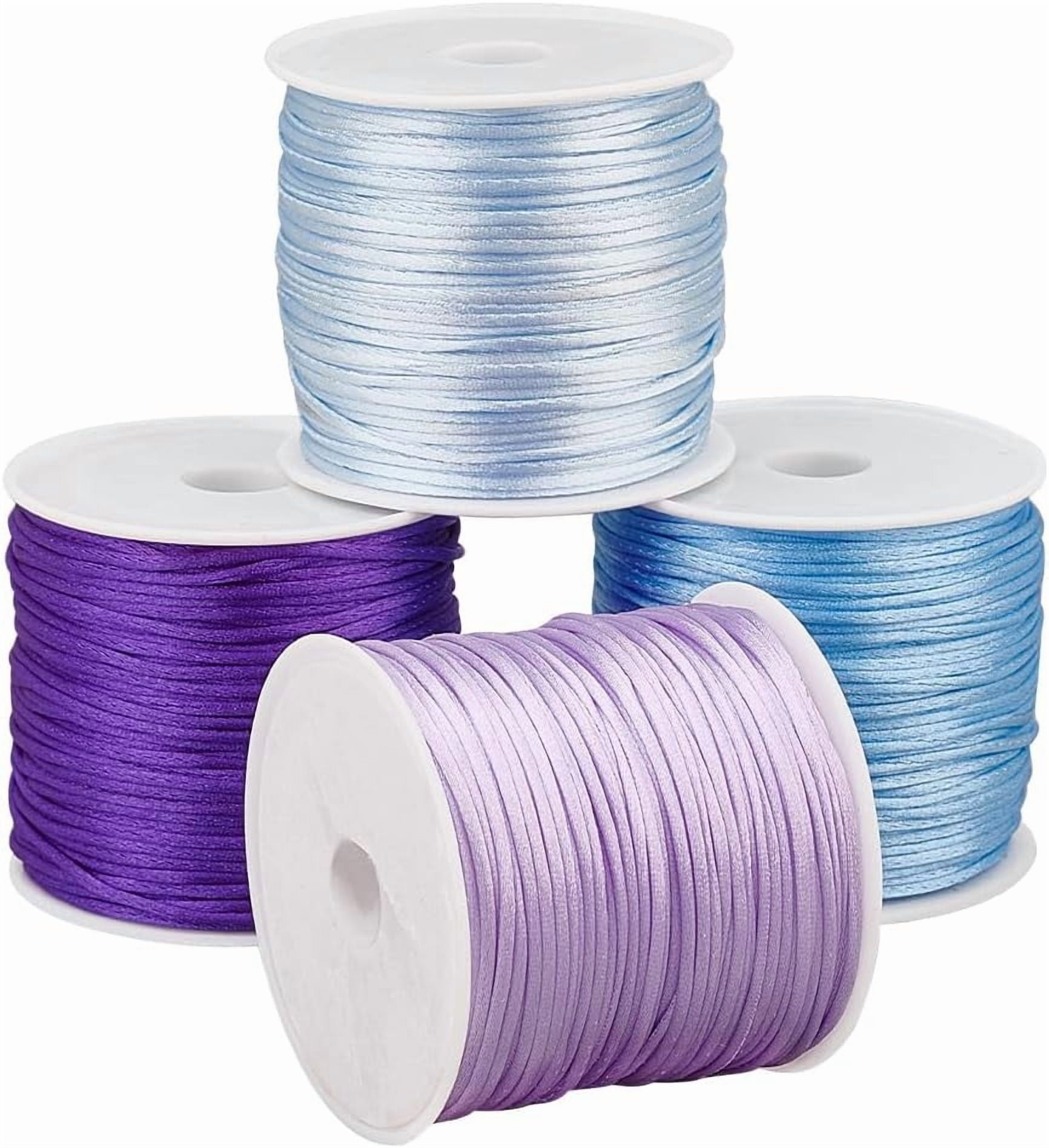 PH 122.4 Yards Nylon String 1mm Rattail Satin Cords Silky Beading ...