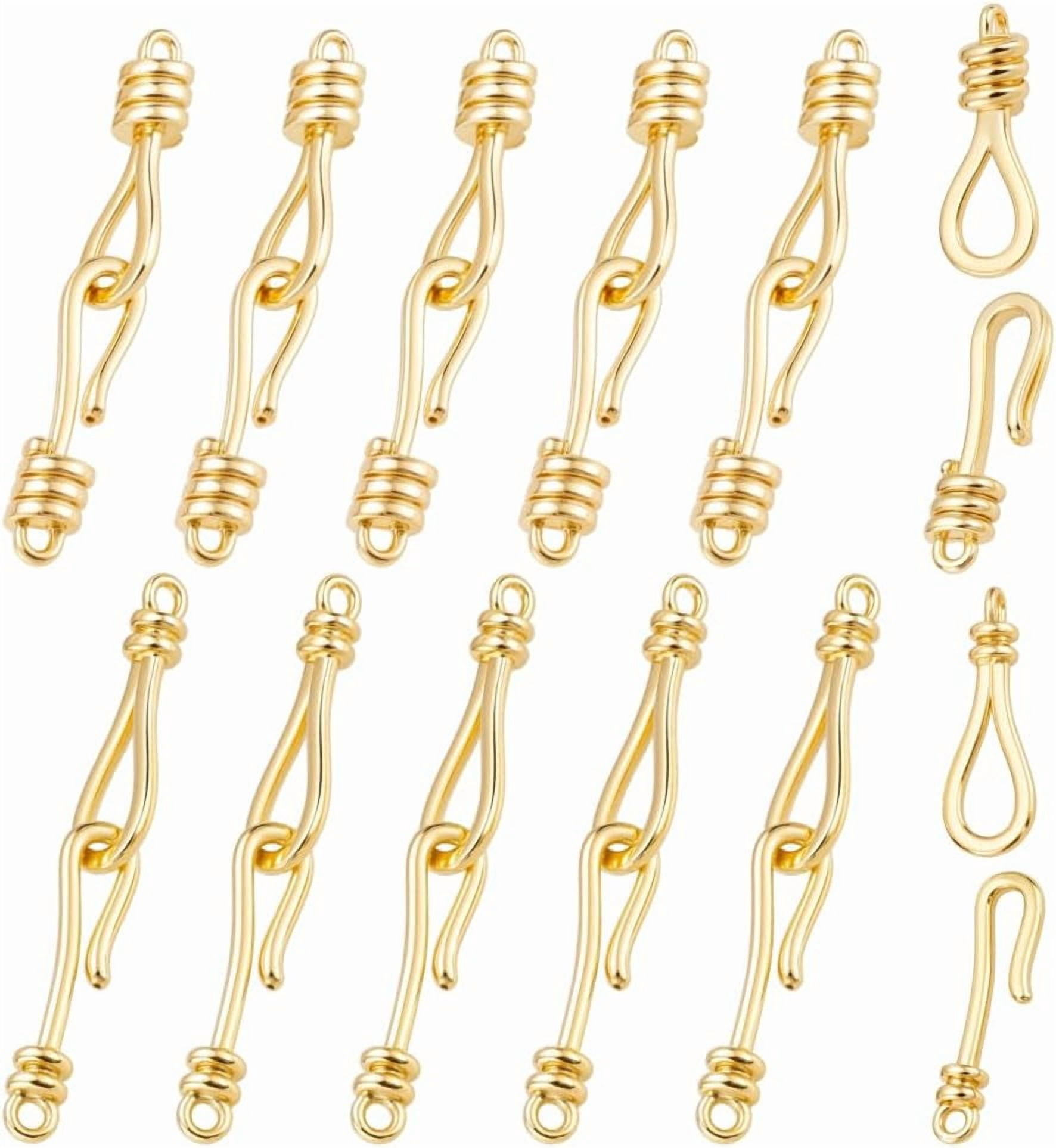PH 12pcs 18K Gold Plated Jewelry Clasp Set 2 Styles S Hook Clasps ...