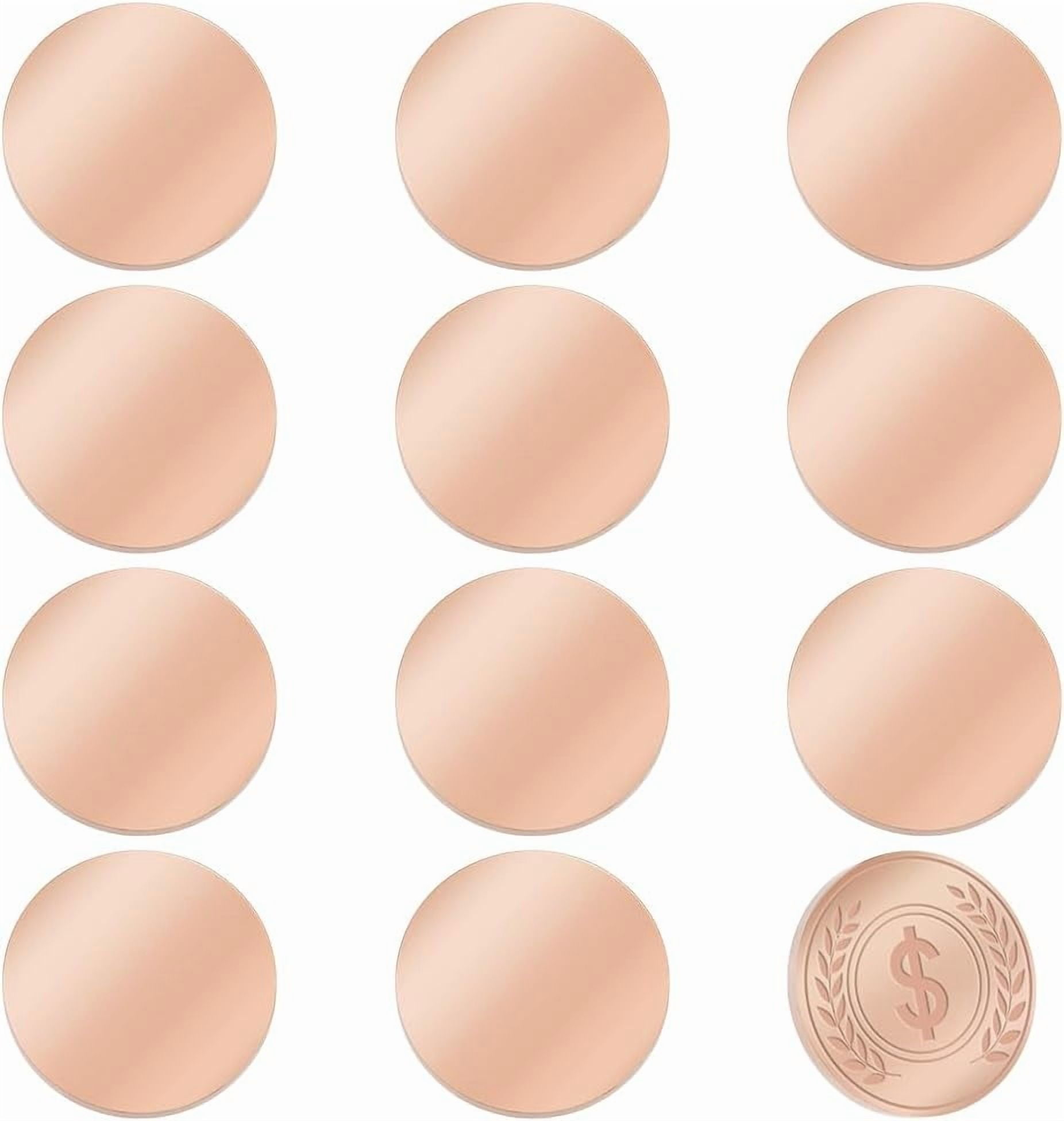 PH 12pcs Blank Coins for Engraving Blank Challenge Coins Stainless ...