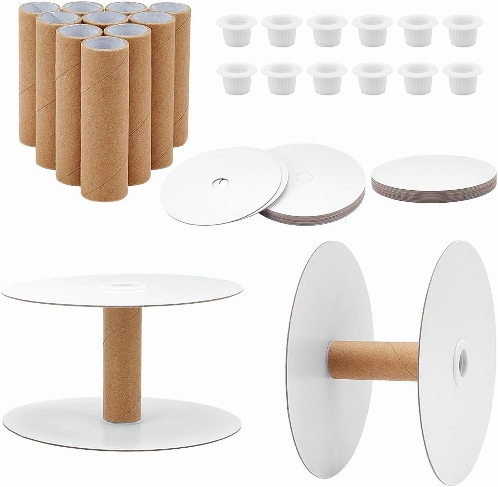 PH 12pcs Paper Ribbon Spools Empty Cord Thread Storage Organizer Spools ...