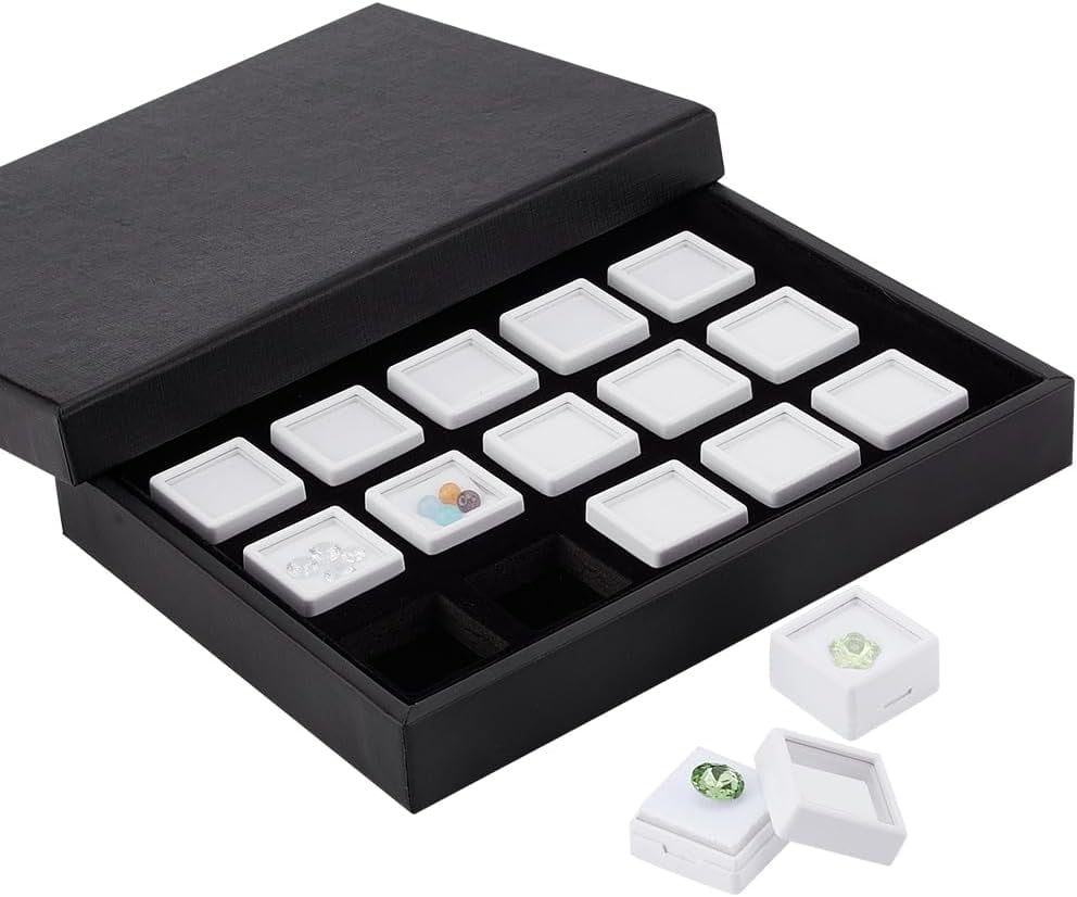 PH 15 Gems Storage Container Gemstone Jewelry Box Diamond Stone Display ...