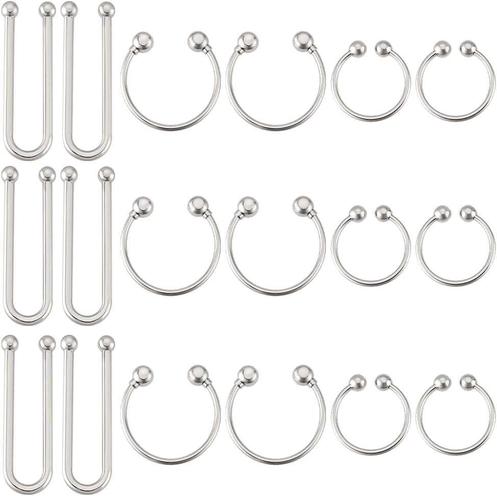 PH 18pcs 3 Sizes Alloy Bikini Clips U Shape Ring Buckle Bra/Bikini Hook ...