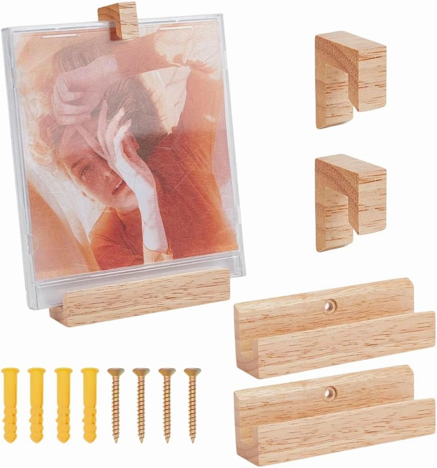 PH 2 Sets Wooden Vinyl Record Shelf Wall Mount Records Display Album ...