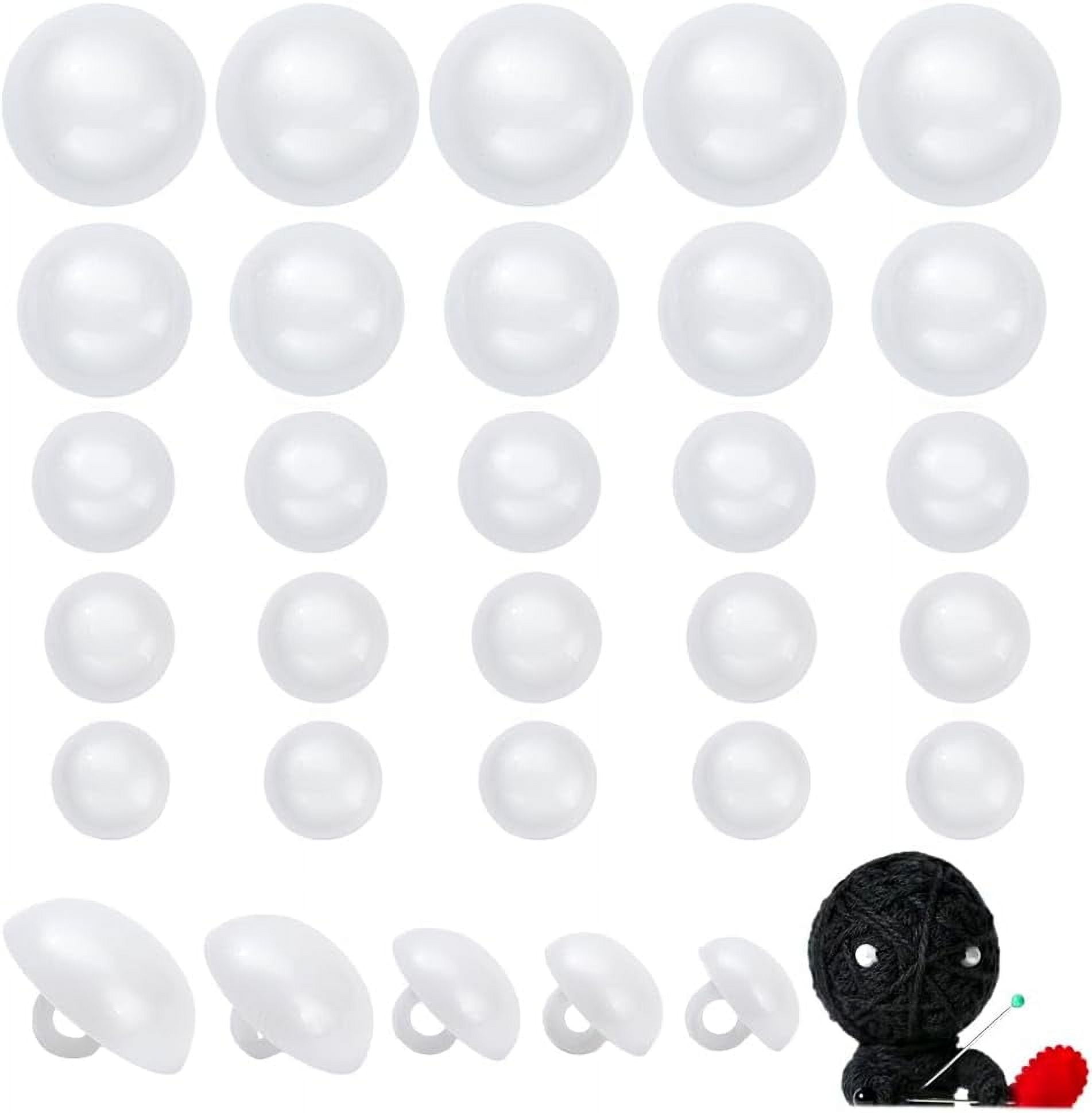 PH 200pcs White Crafts Eyes Sewing Crafting Eyes Buttons Safety Animal ...