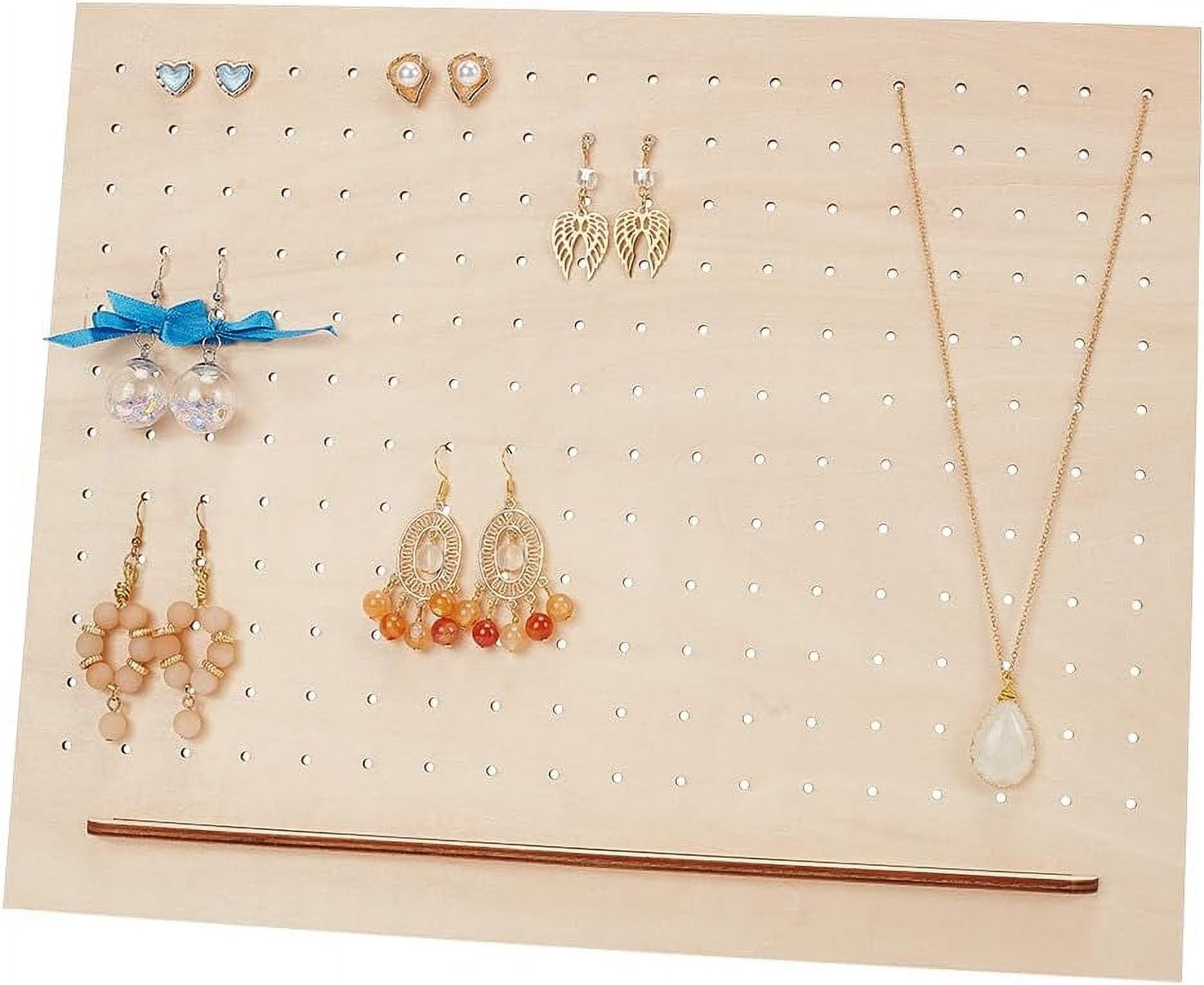PH 216 Holes Large Wooden Pegboard Display Stand Earring Holder Earring ...