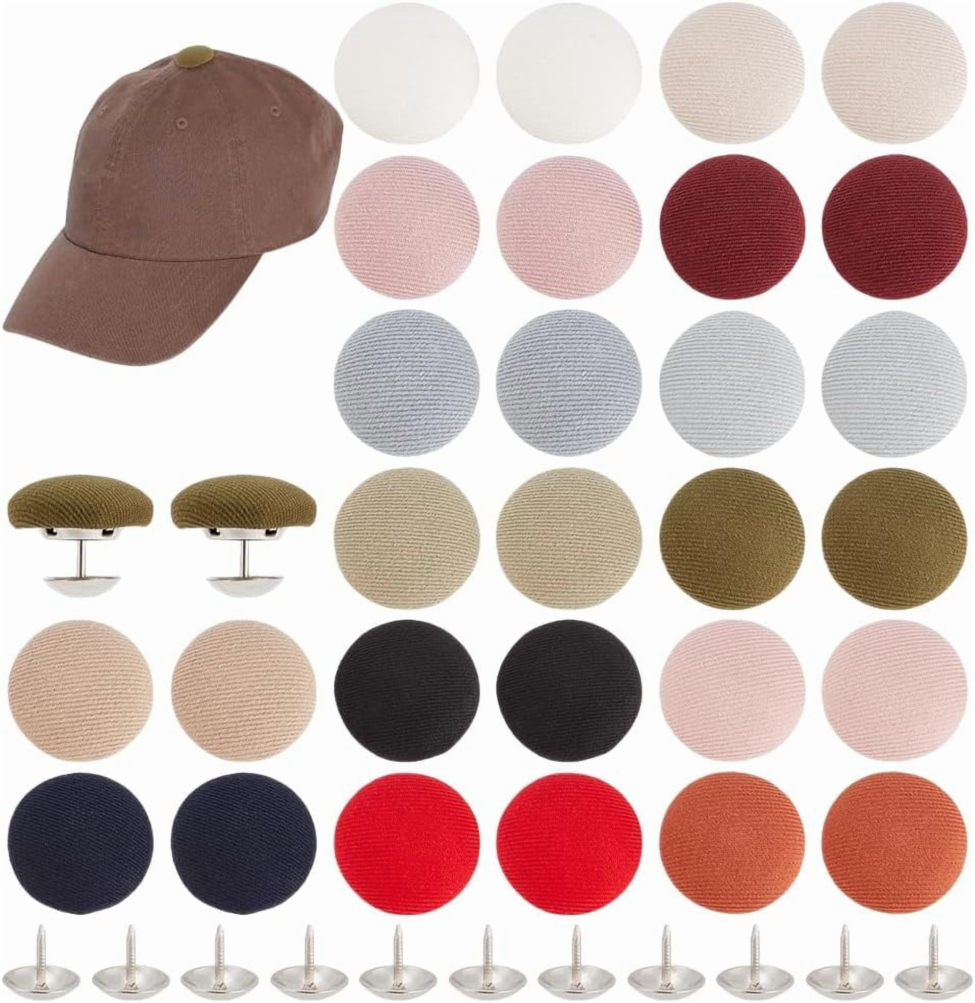 PH 28 Sets 14 Colors Baseball Cap Top Buttons Baseball Cap Hats Buttons ...