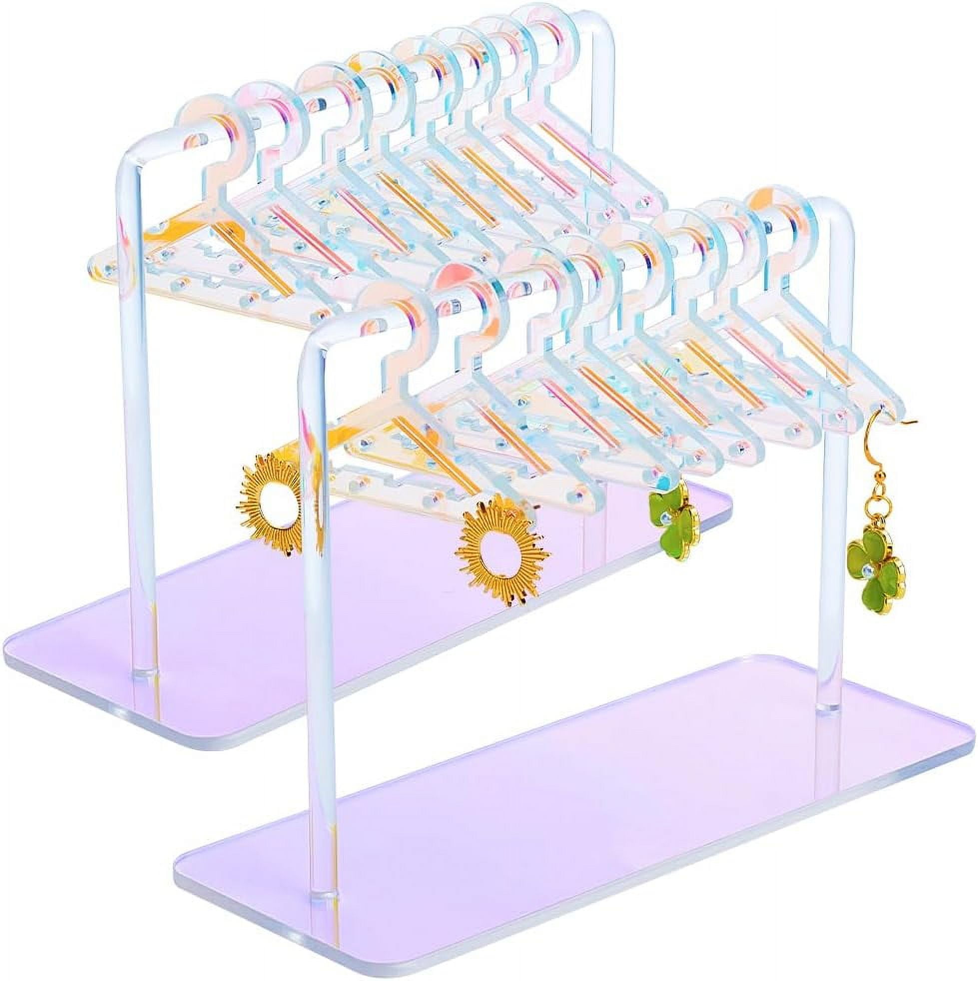 PH 32 Holes Earring Hanger Stands Acrylic Earring Holder Rack with Mini ...