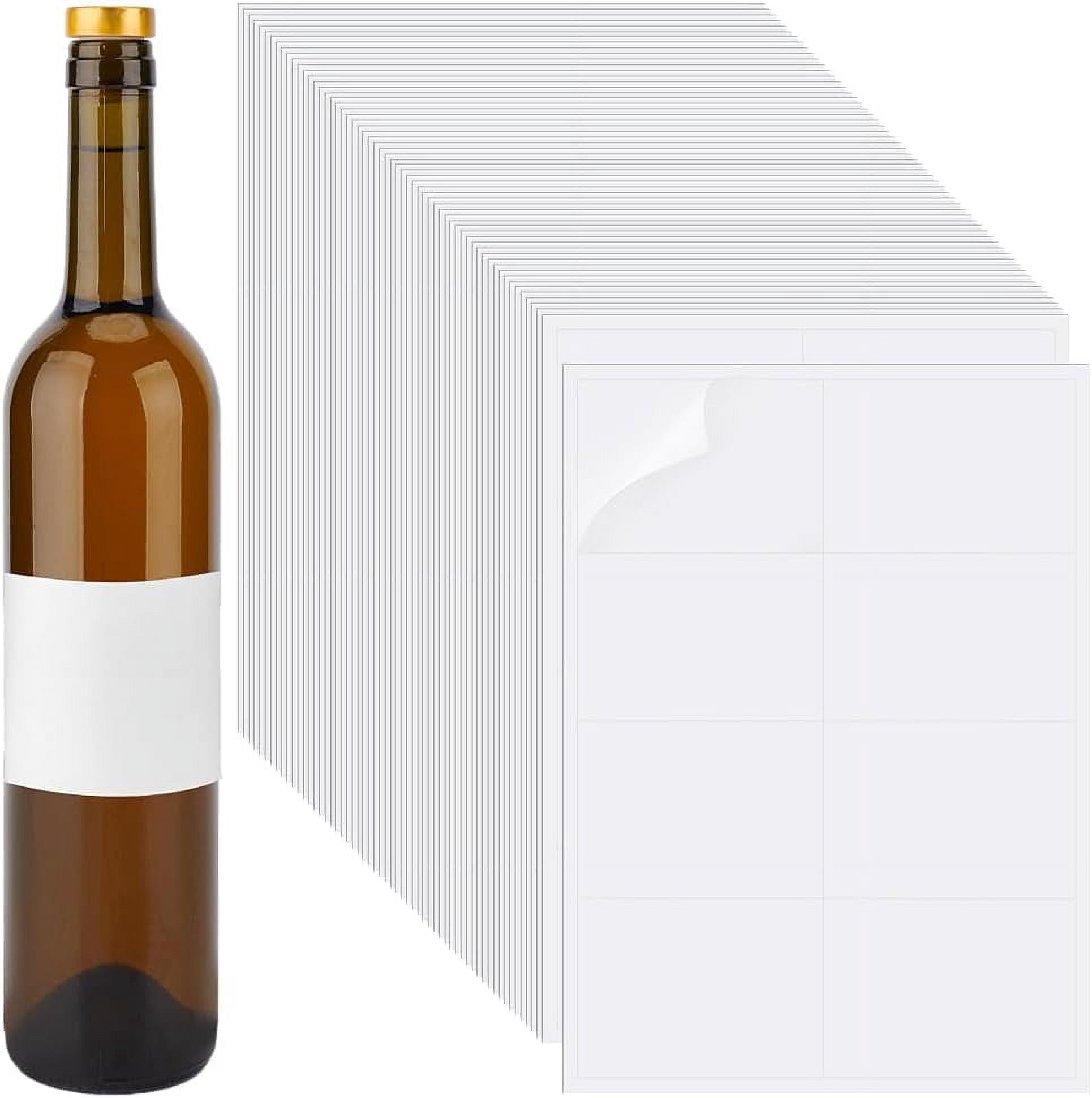 PH 320pcs Adhesive Wine Bottle Labels Printable Wine Label Stickers 3 ...