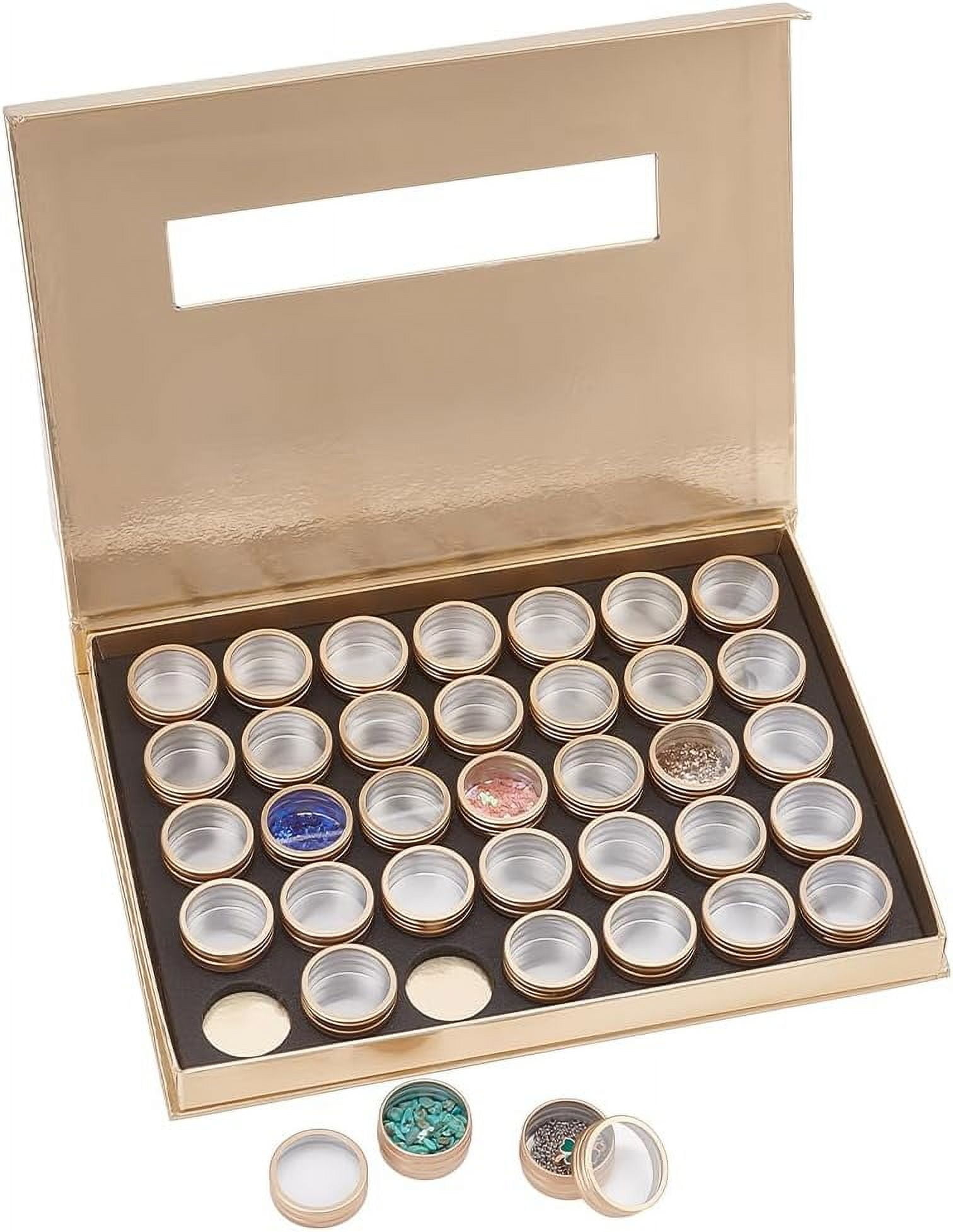 PH 35pcs Metal Tin Cans Aluminium Tins Jewelry Display Case Empty ...