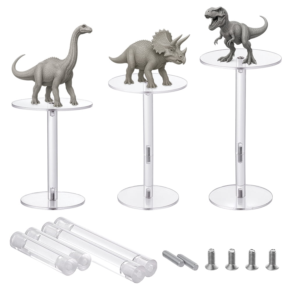 PH 3pcs Combat Risers for Flying Miniatures 2.5 inch 3 inch Clear Round ...