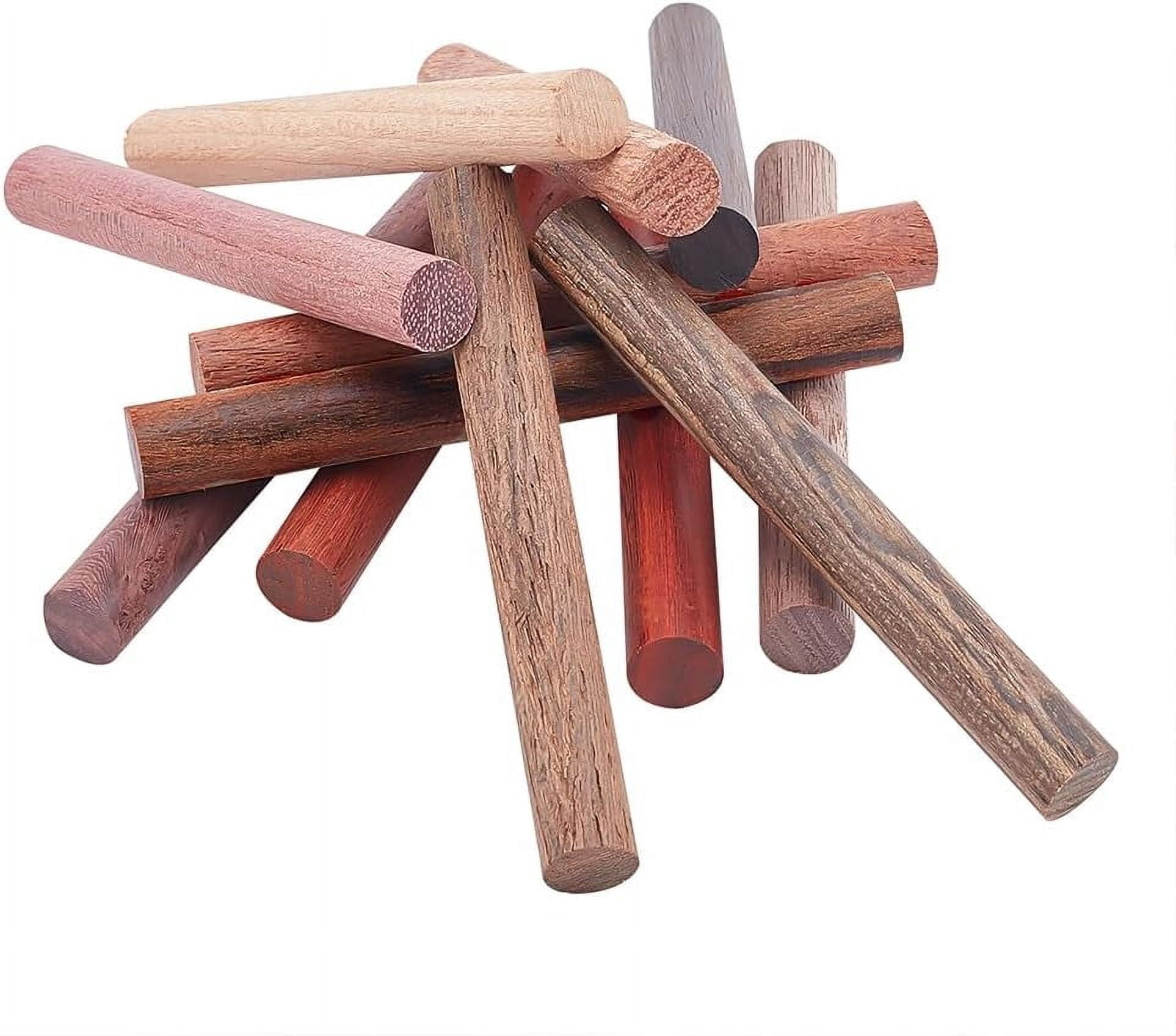 PH 4 X 1/2 Inch Wood Dowel Rods 12 Colors Wood Pen Blank Wooden Carving ...