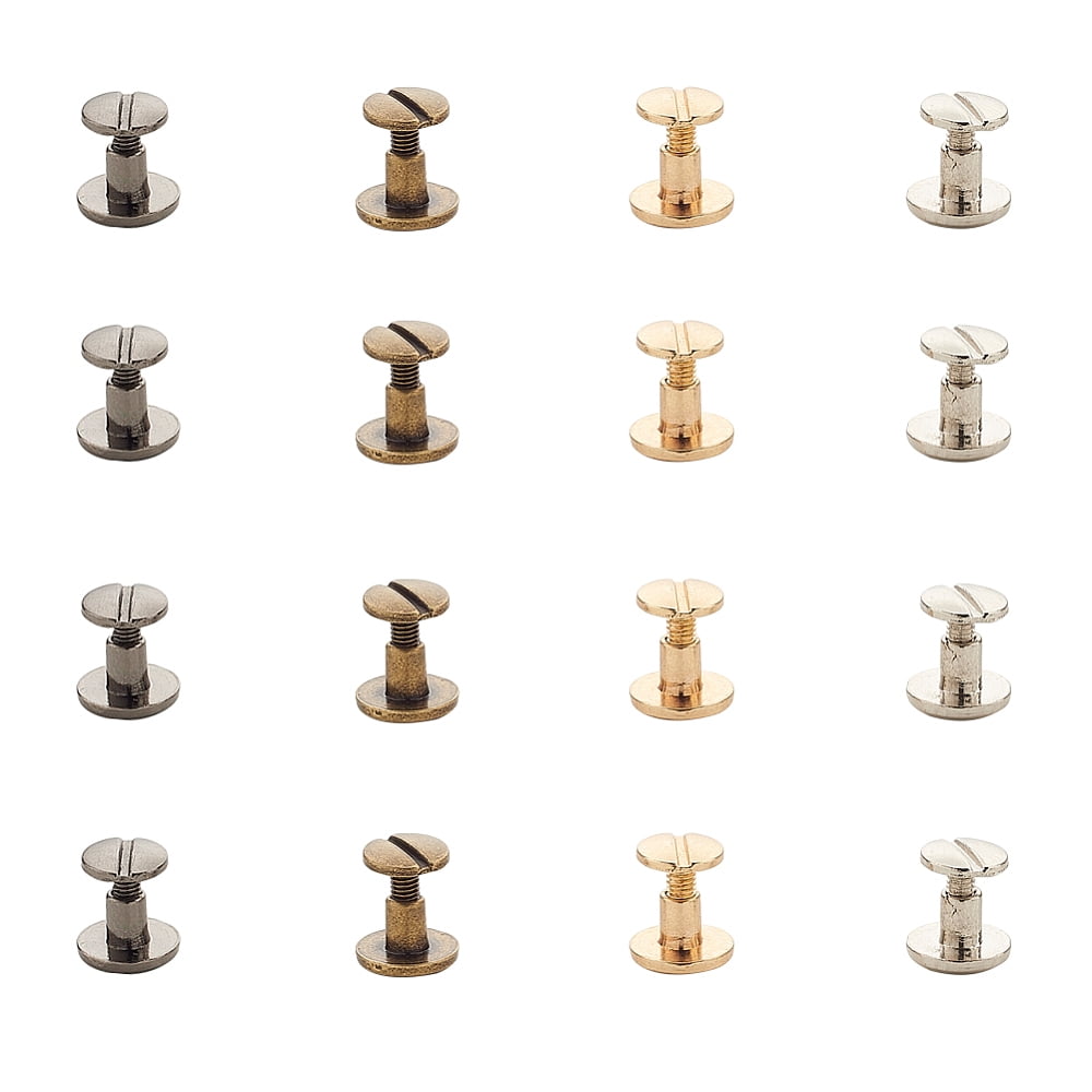 PH 40 Sets 4 Colors Alloy Chicago Screws Posts Nail Rivet Chicago ...
