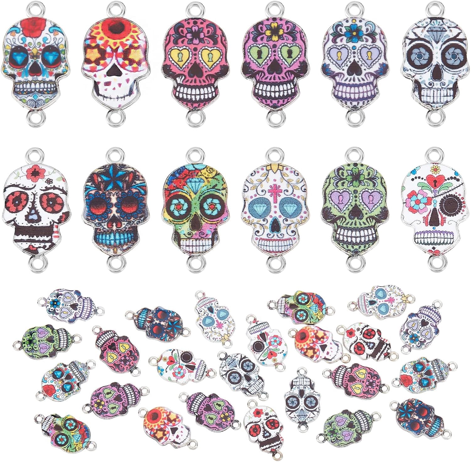 PH 48pcs Pendants 12 Styles Pendant Charms Colorful Connectors Dangle ...