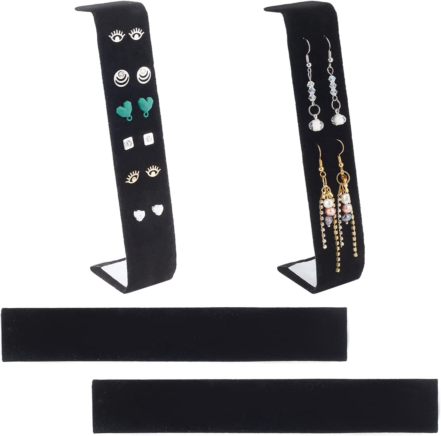 PH 4pcs Adjustable Earring Holder 48 Holes Stud Ear Display Stand ...