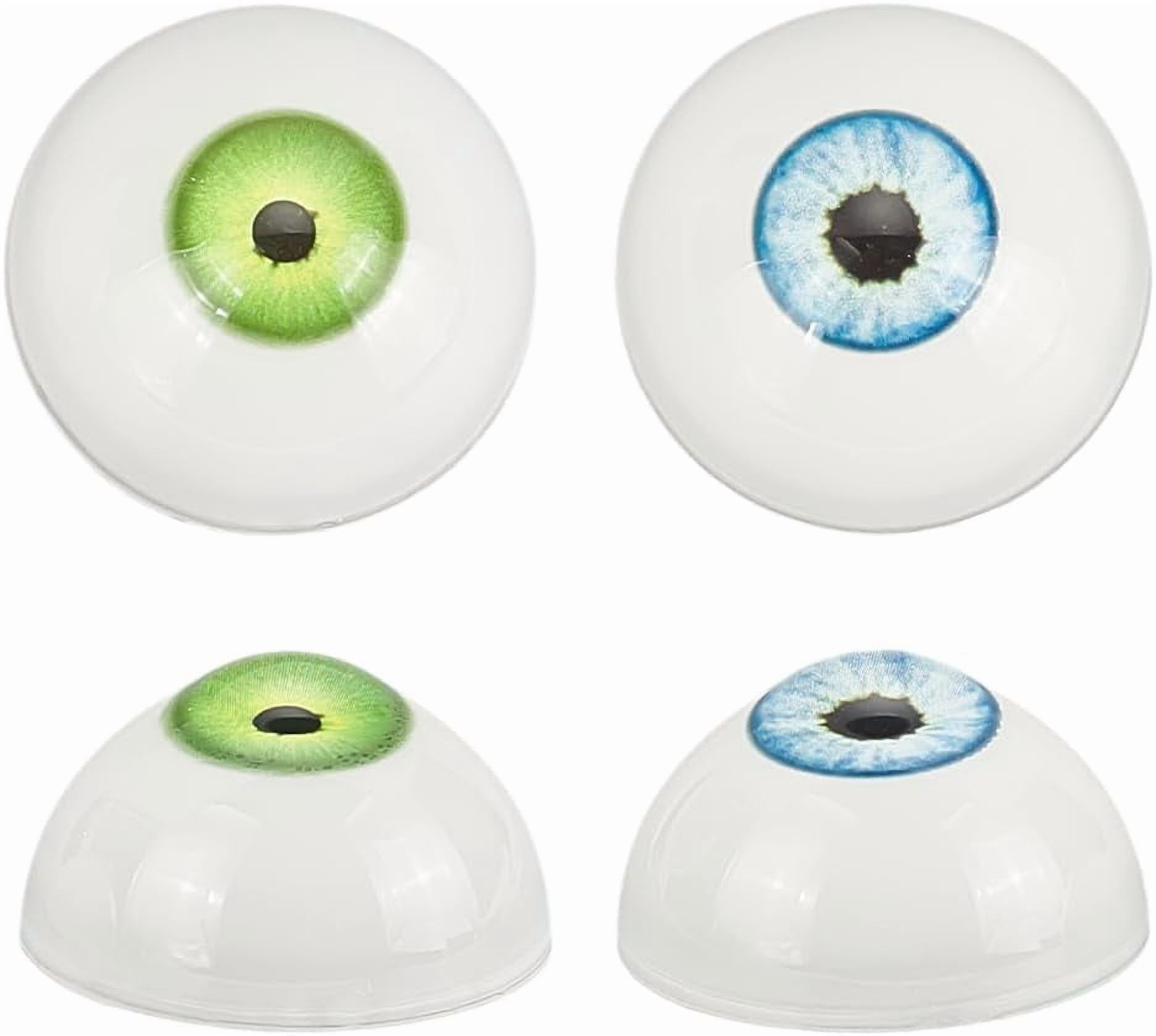 PH 4pcs Realistic Eyes 32mm Scary Eyeballs Acrylic Craft Eyes Half ...