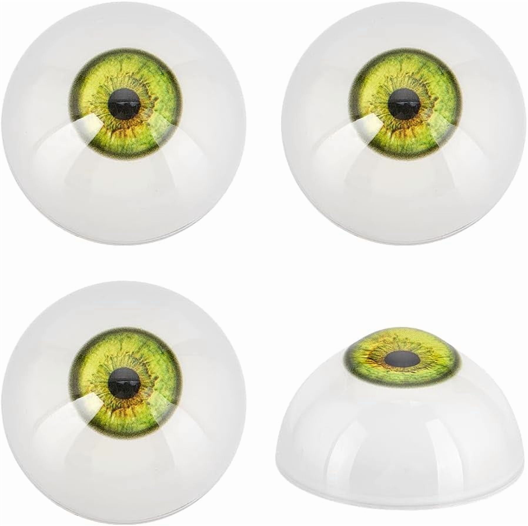 PH 4pcs Scary Eyeballs 32mm Realistic Eyes Acrylic Craft Eyes Half ...