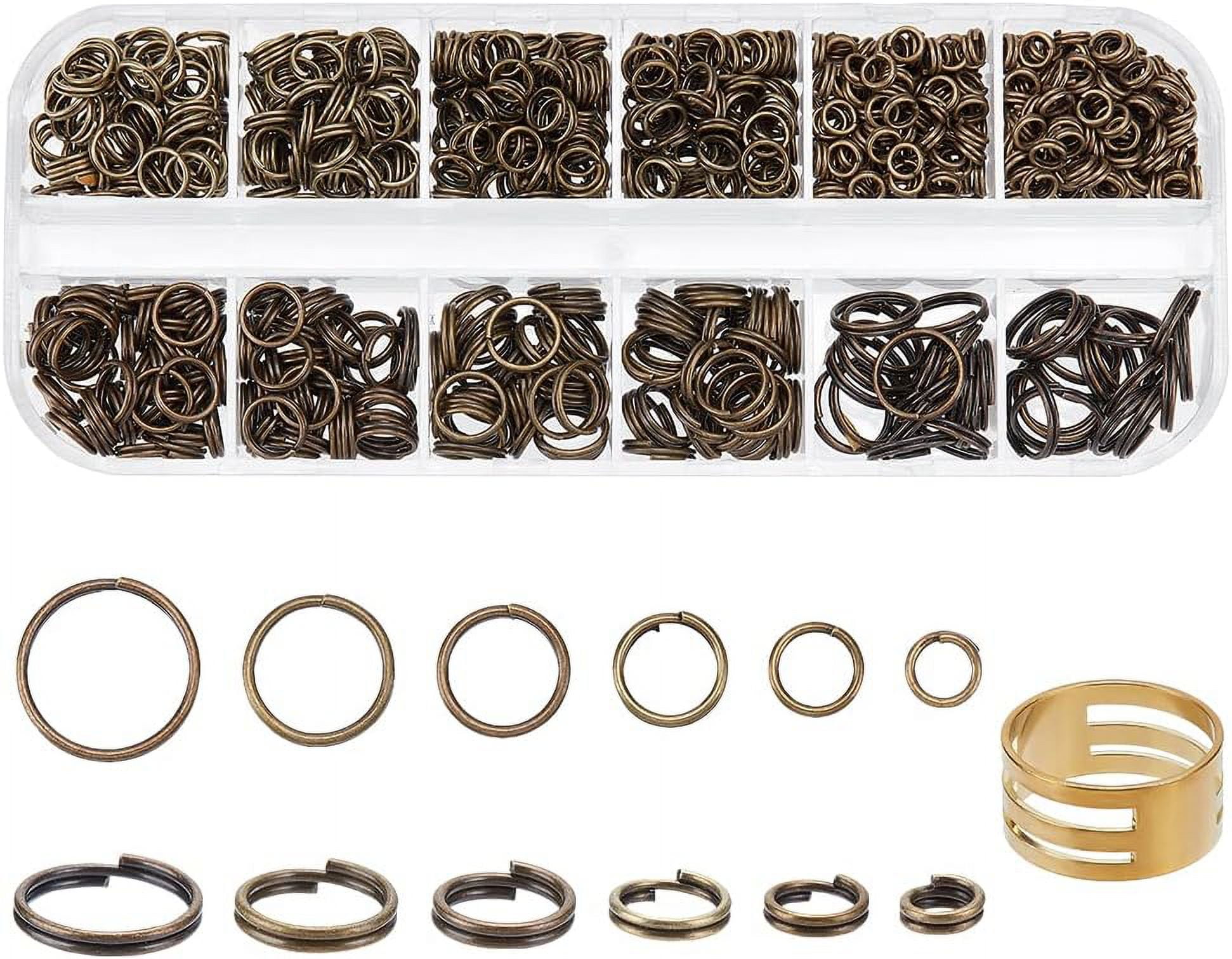 PH 505 Pcs Brass Split Rings Double Loop Jump Ring Diameter 4-10mm Wire ...