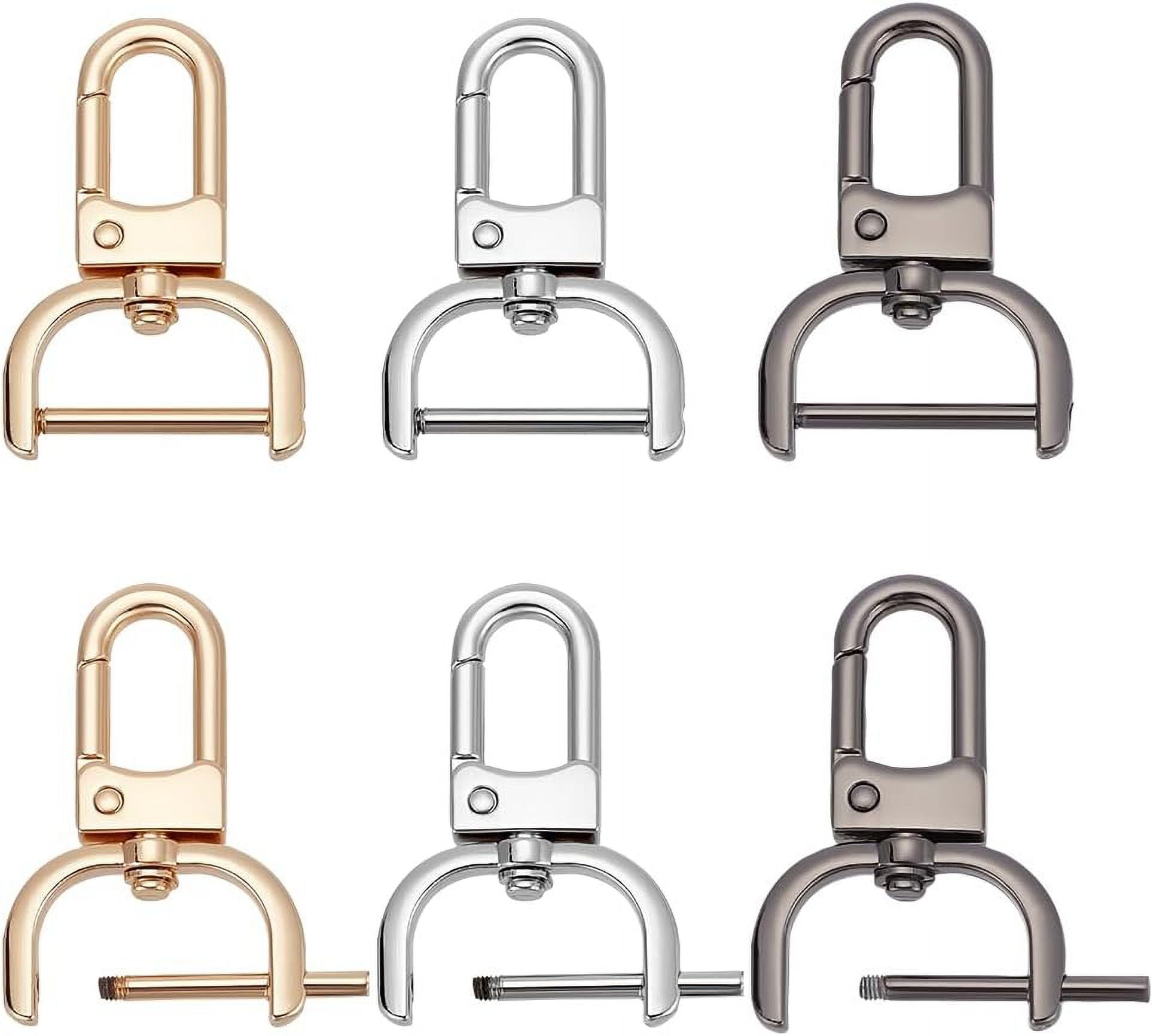 PH 6pcs Detachable Swivel Snap Hook 3 Colors D-Rings Swivel Clasps Push ...
