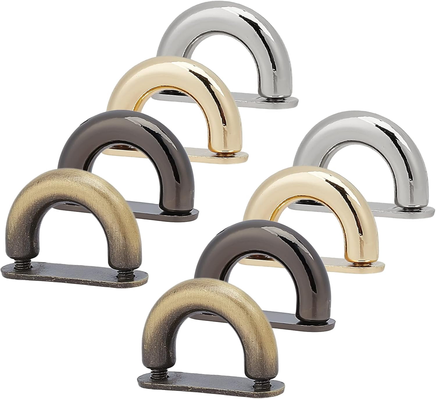 PH 8pcs D Rings for Purse 4 Colors Horseshoe Shape D Ring Buckle 27mm/1 ...