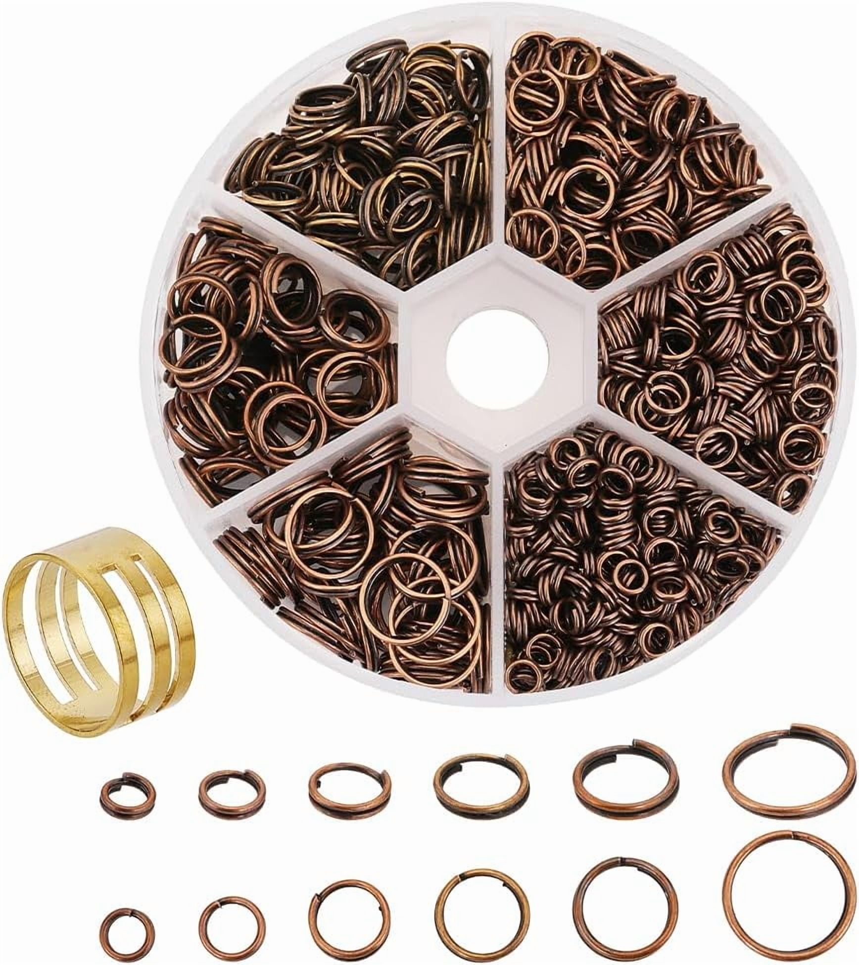 PH 900 Pcs 6 Sizes 4/5/6/7/8/10mm Iron Split Rings Double Loop Jump ...