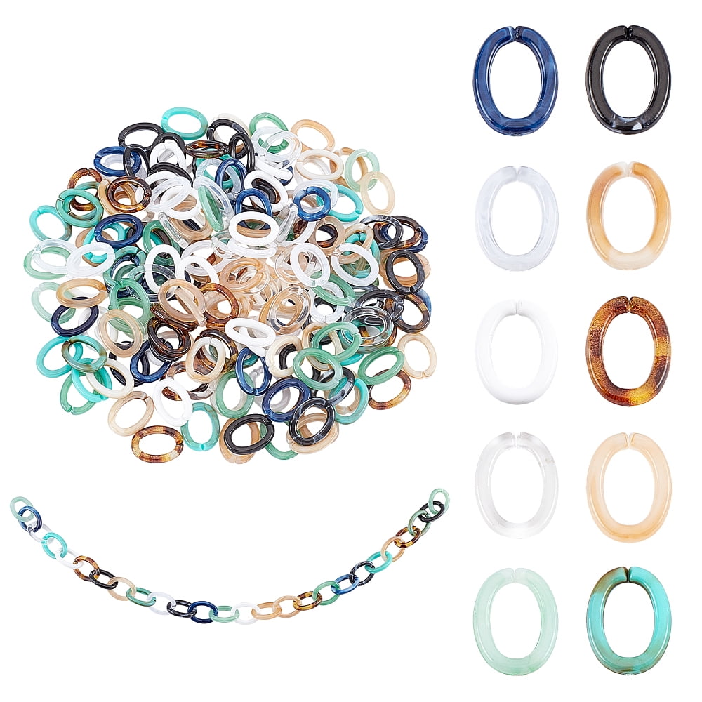 PH Acrylic Linking Rings 200pcs 10 Colors Small Quick Link Connectors ...