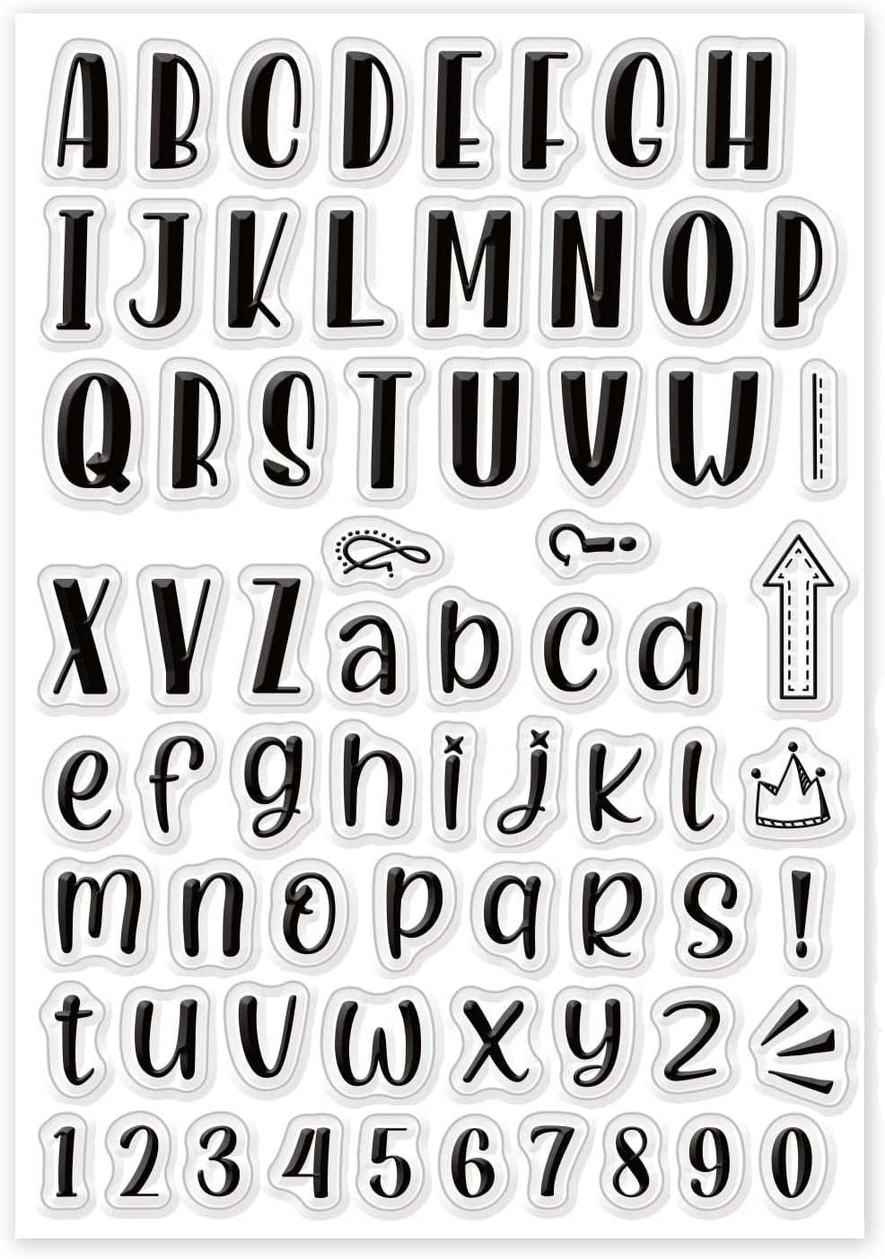 PH Alphabets Letters Numbers Clear Stamps Transparent Silicone Stamps ...