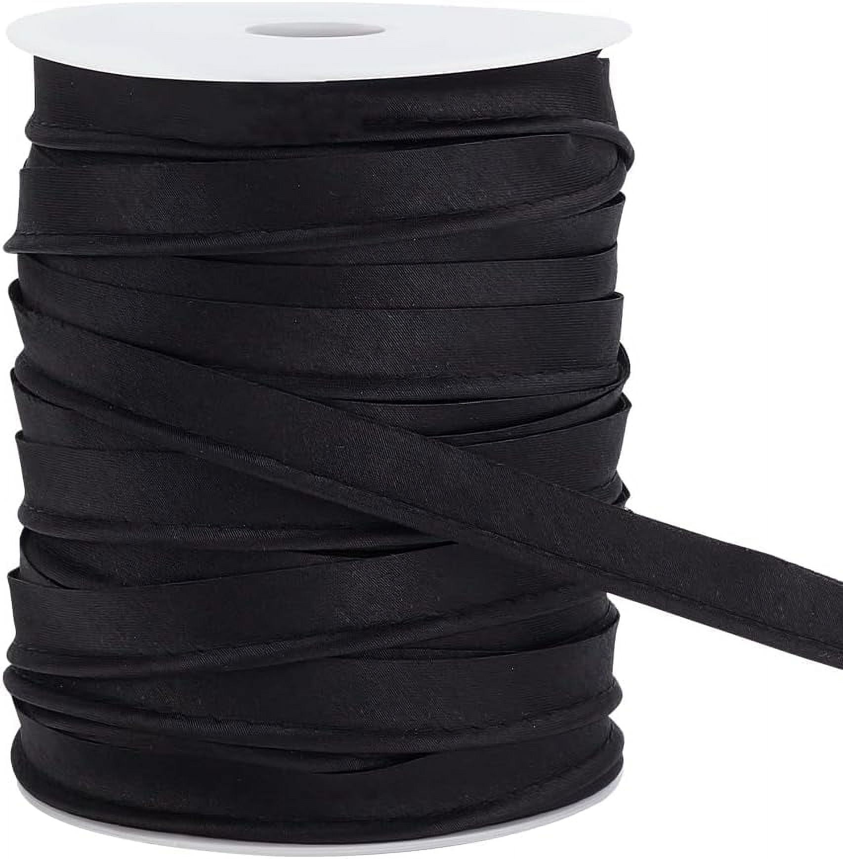 PH Black Piping Bias Tape 54 Yards/50m Polyester Piping Trim 1/2 inch ...
