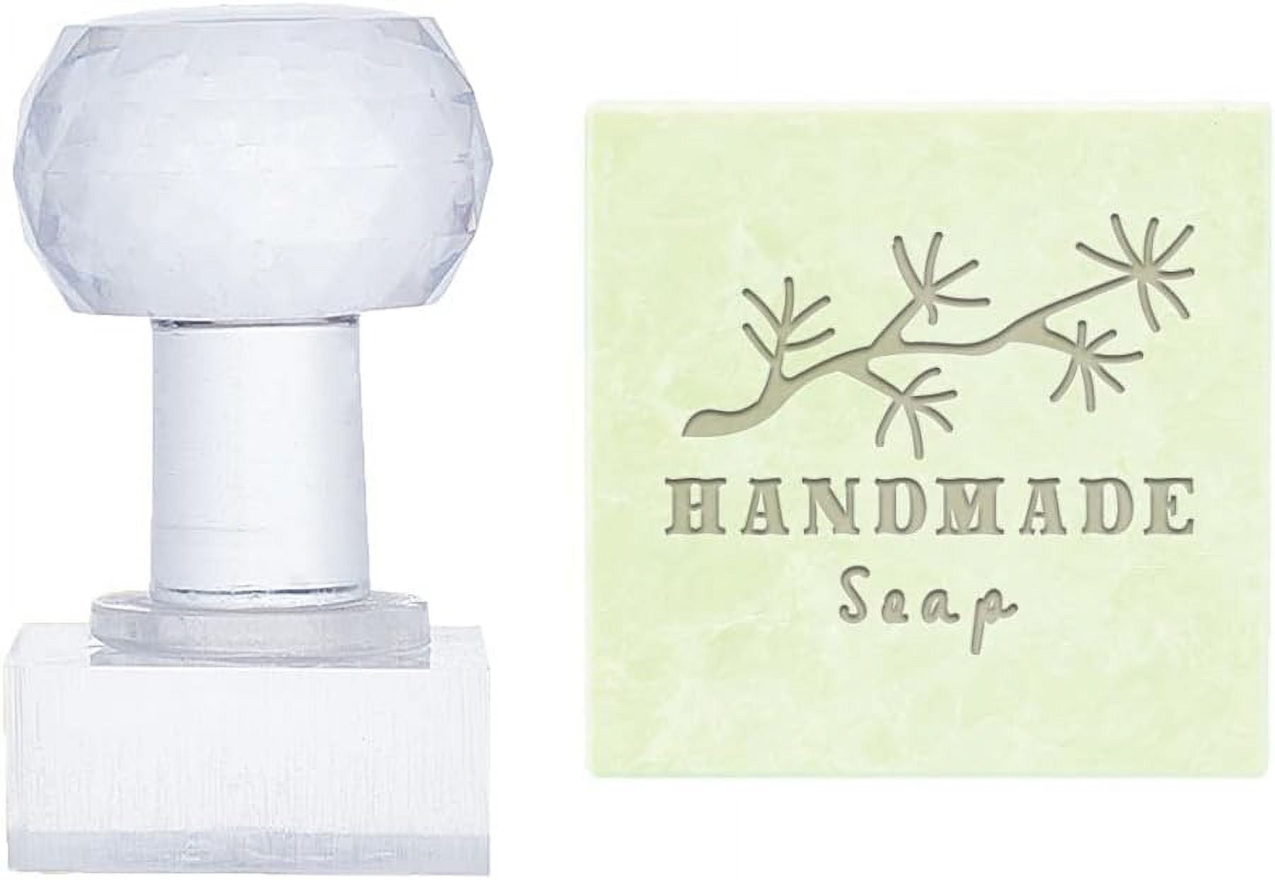 PH Clear Acrylic Soap Stamps Leaf Soap Embossing Stamp Rectangle Soap ...
